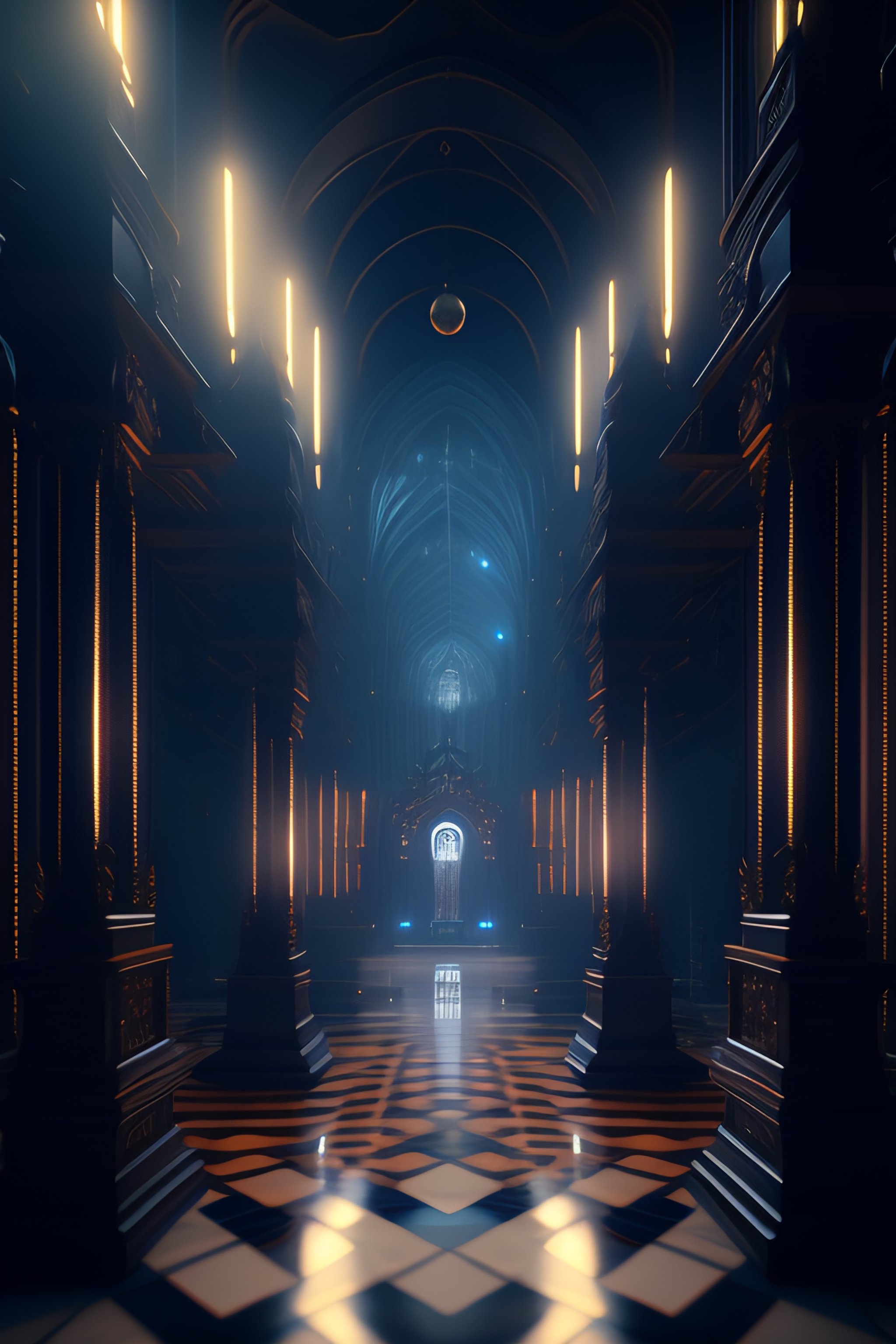 Lexica - An evolution of evil, ornate cathedral interior, abstract ...