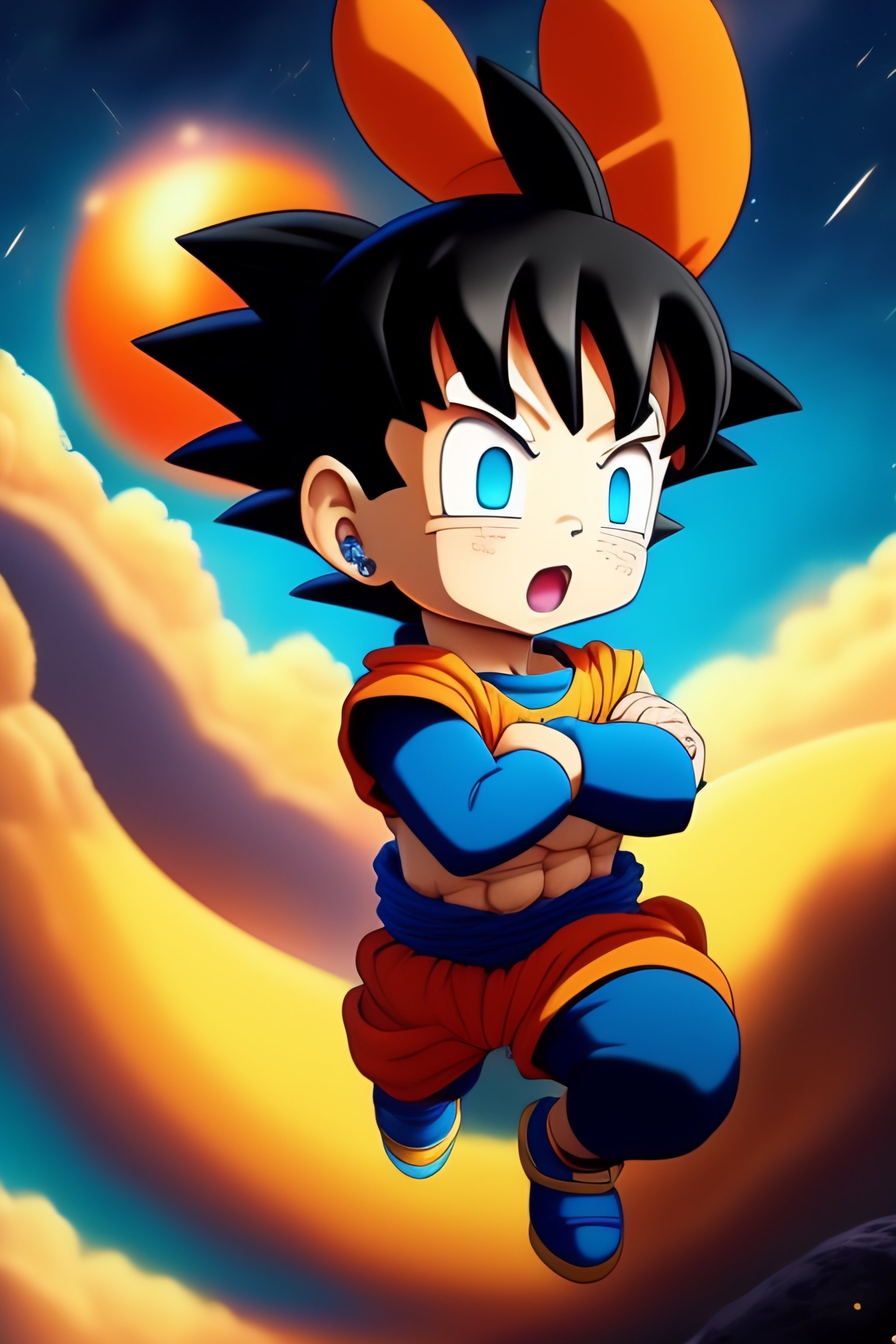 Lexica - Goku diguised as doraemon