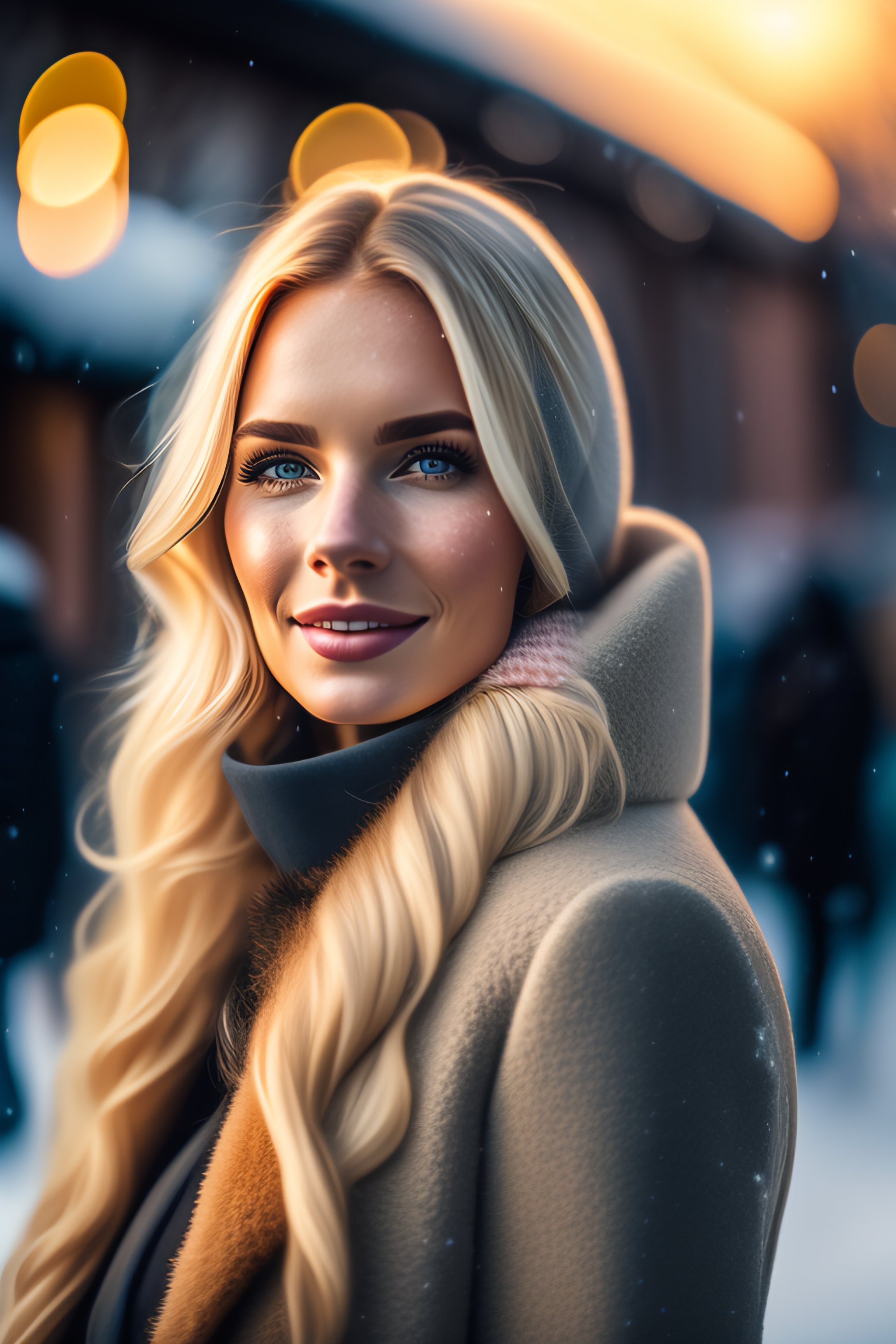Lexica - Professional portrait photograph of a gorgeous Norwegian girl in winter clothing with ...