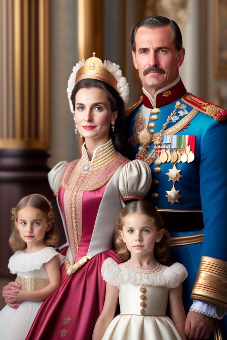 Lexica - {A photorealistic portrayal of} The Spanish Royal Family {in a ...