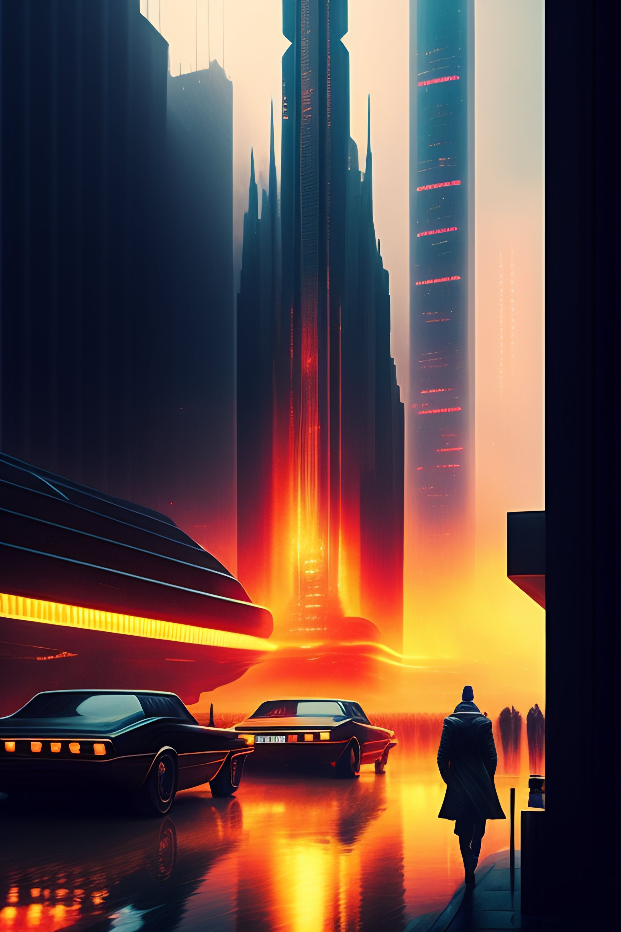 Lexica - Blade runner style city destroy