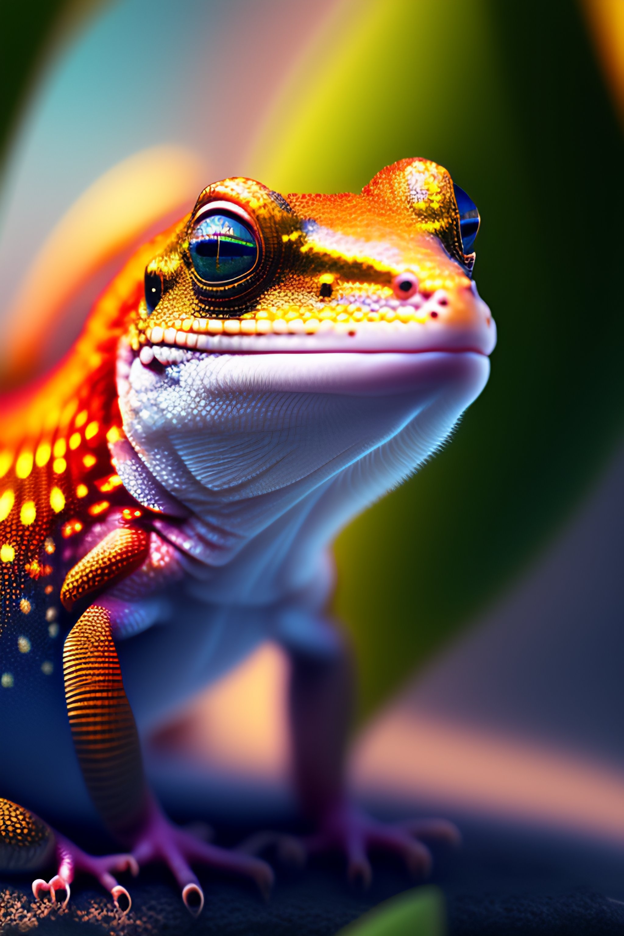 Lexica - Ultra hd! realistic, chrome, cute gecko, pastel, dreamy ...