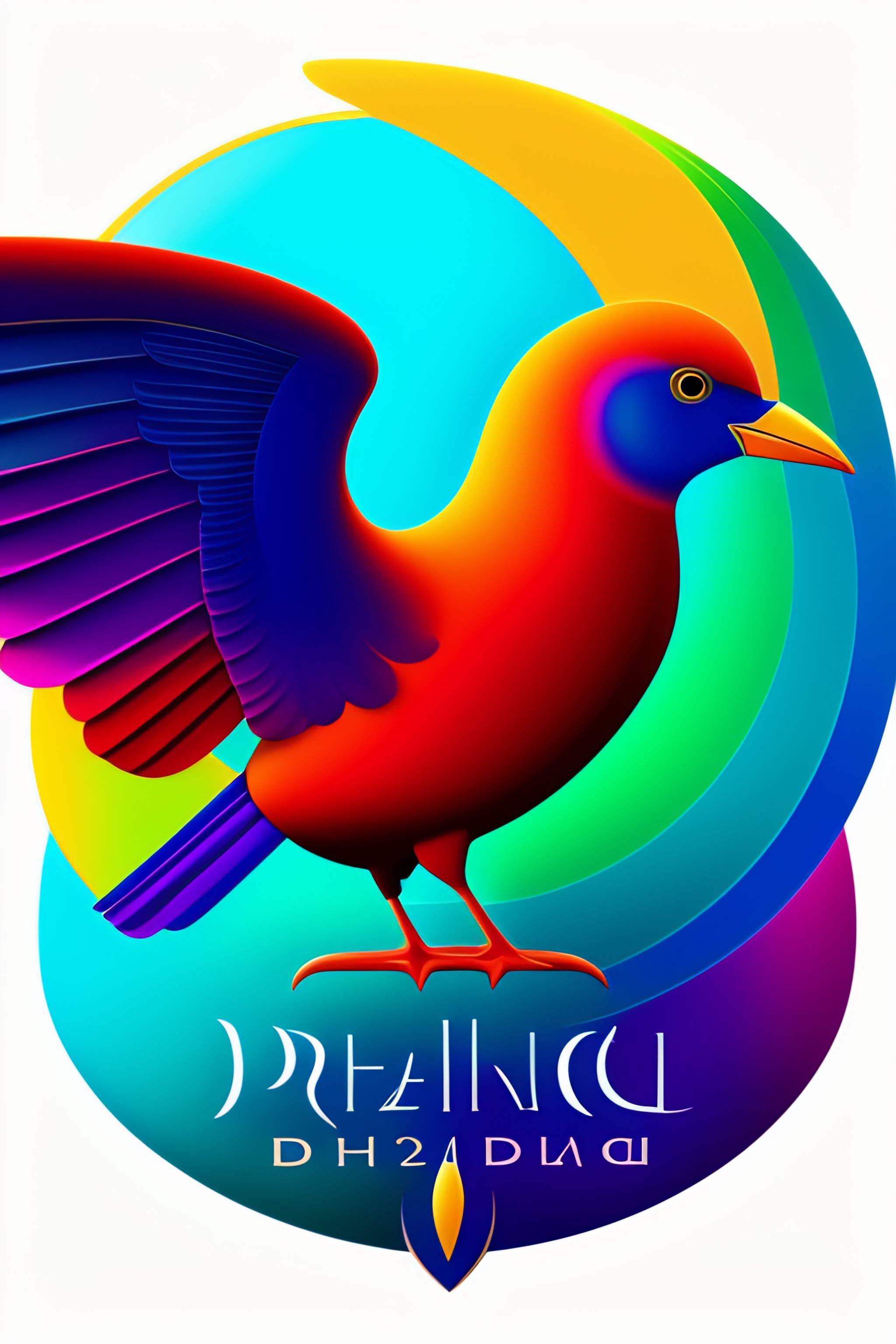 Lexica - A beautiful colored bird with big wings is lying down on the ...