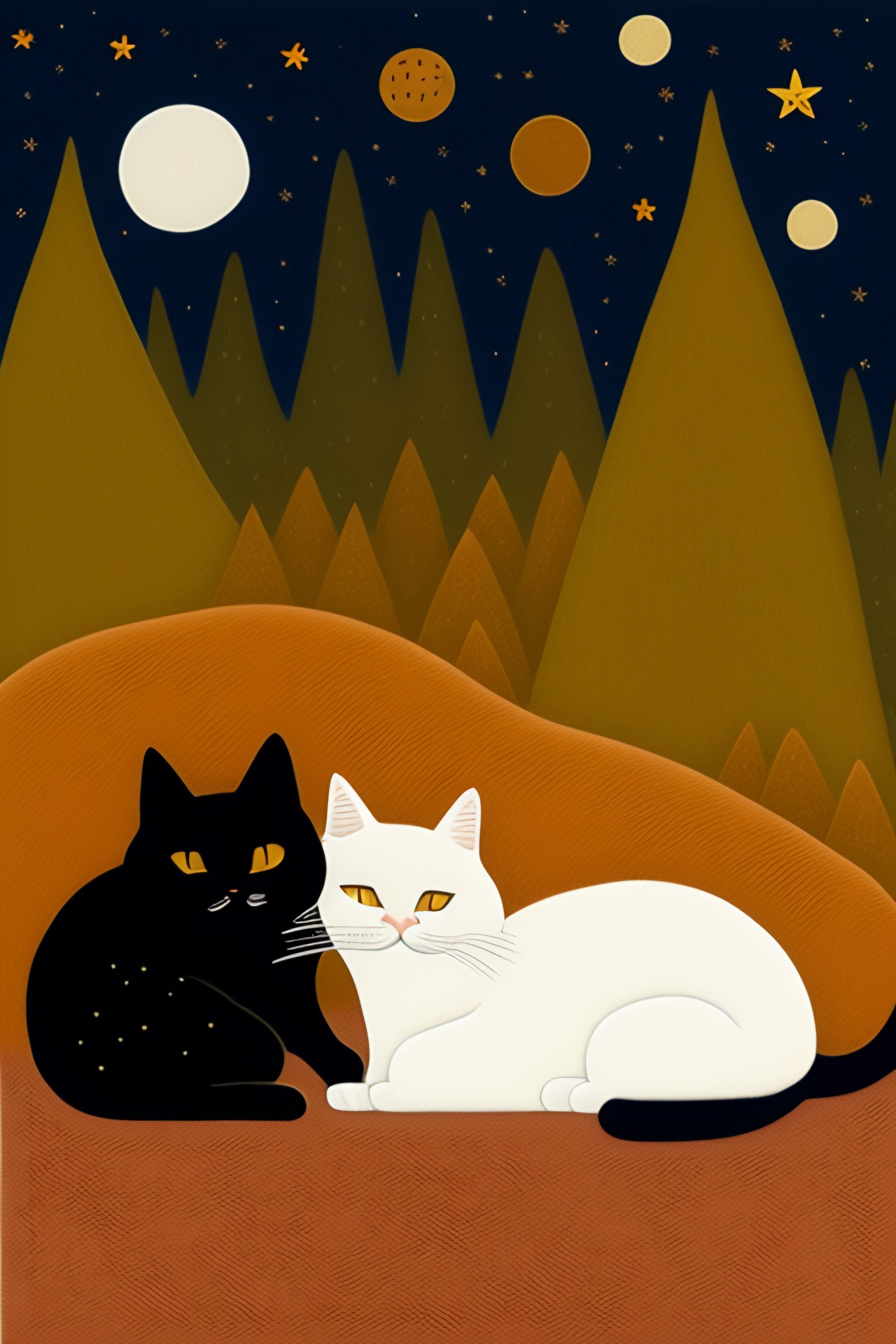 Lexica - 2 cats cuddling by Jon Klassen and Fred tomaselli