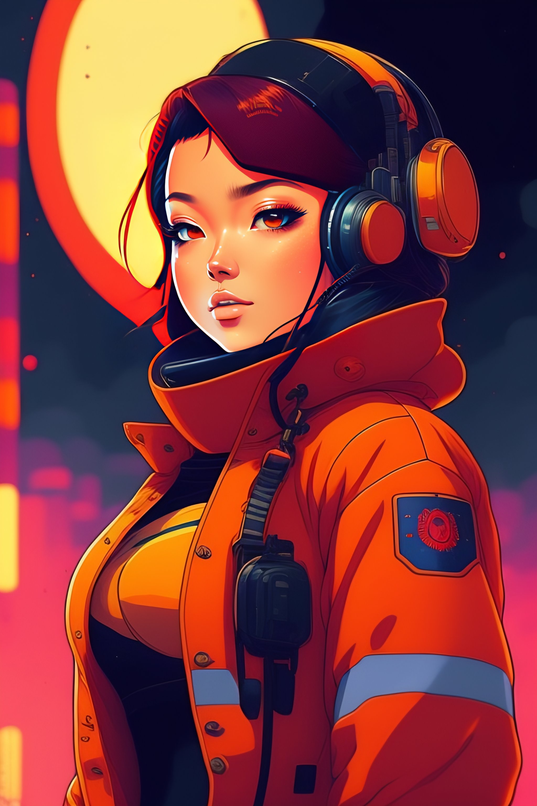 Lexica - A firefighter cyborg ,style of Laurie Greasley, studio ghibli ...