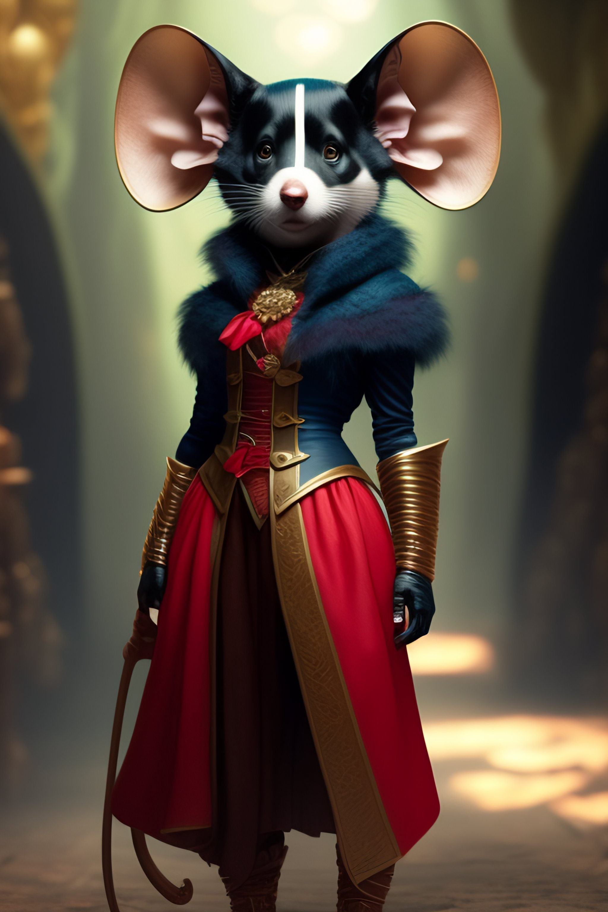Lexica - A human-mouse rogue in médiéval fantaisie clothes