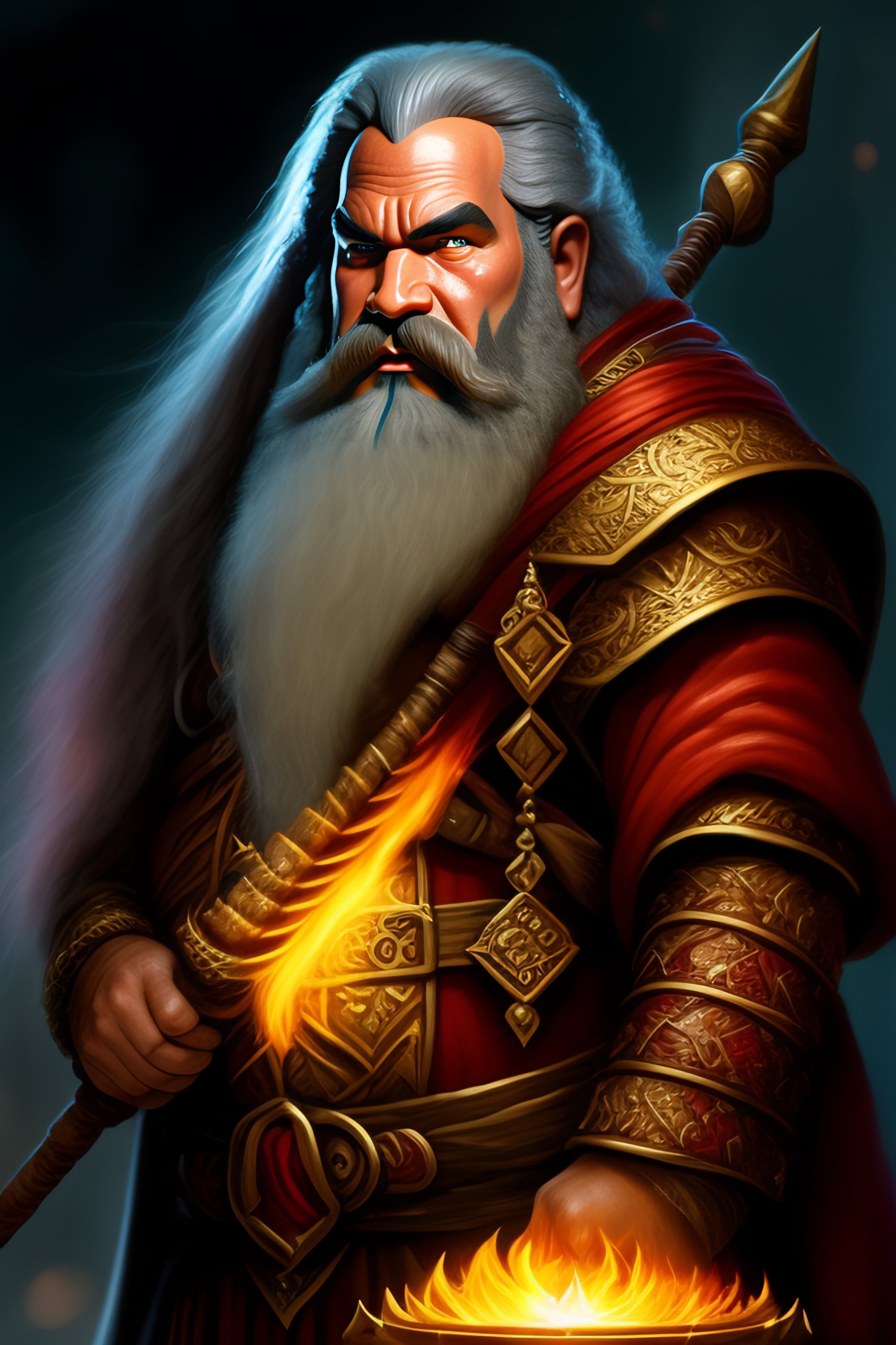 Lexica - Dwarf Wizard, Ad&d, RPG, with maul