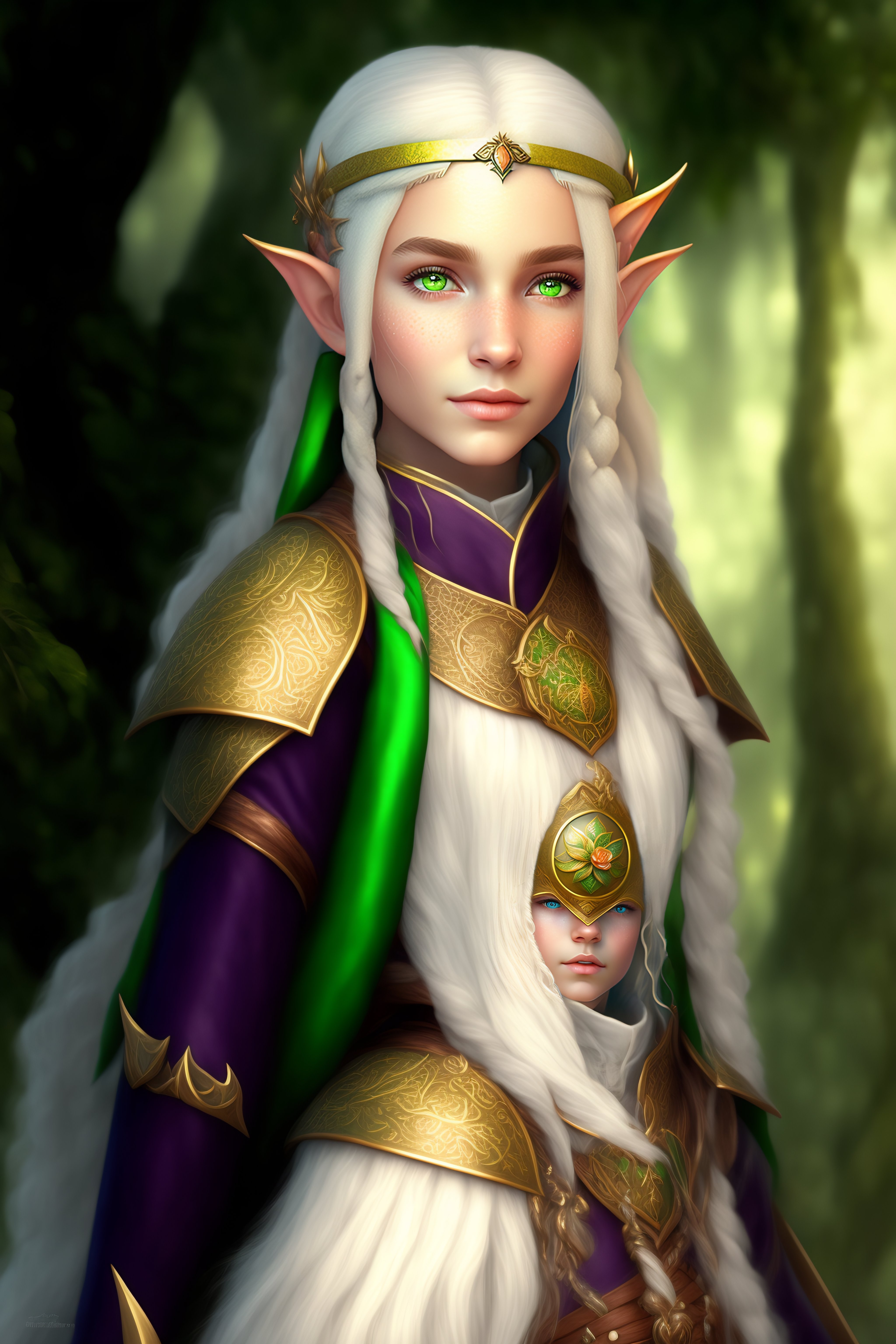 Lexica - A kid elf fairy with a feminine childish face. She has ...
