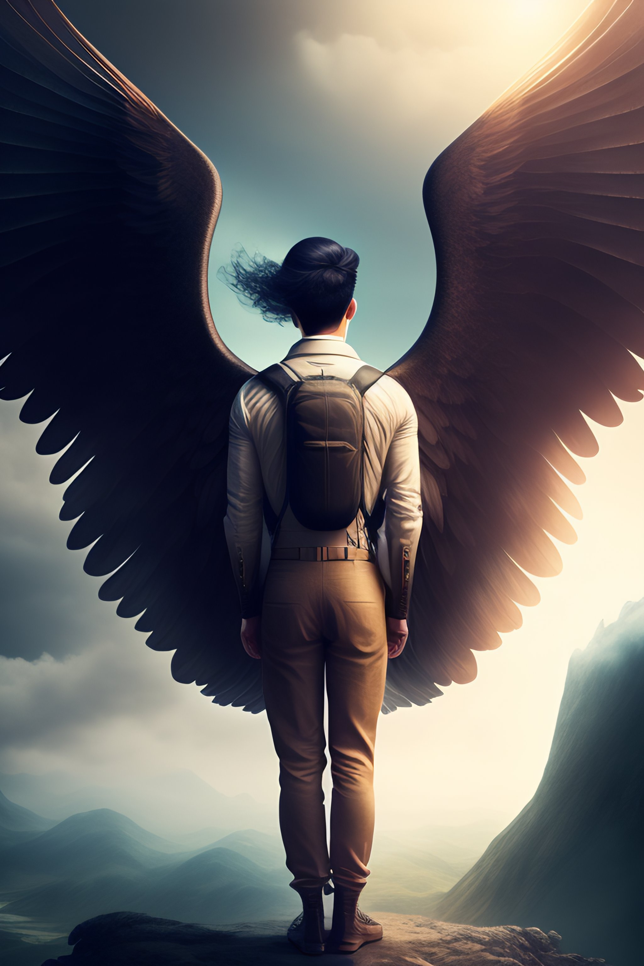Lexica - A human that have wings and tail