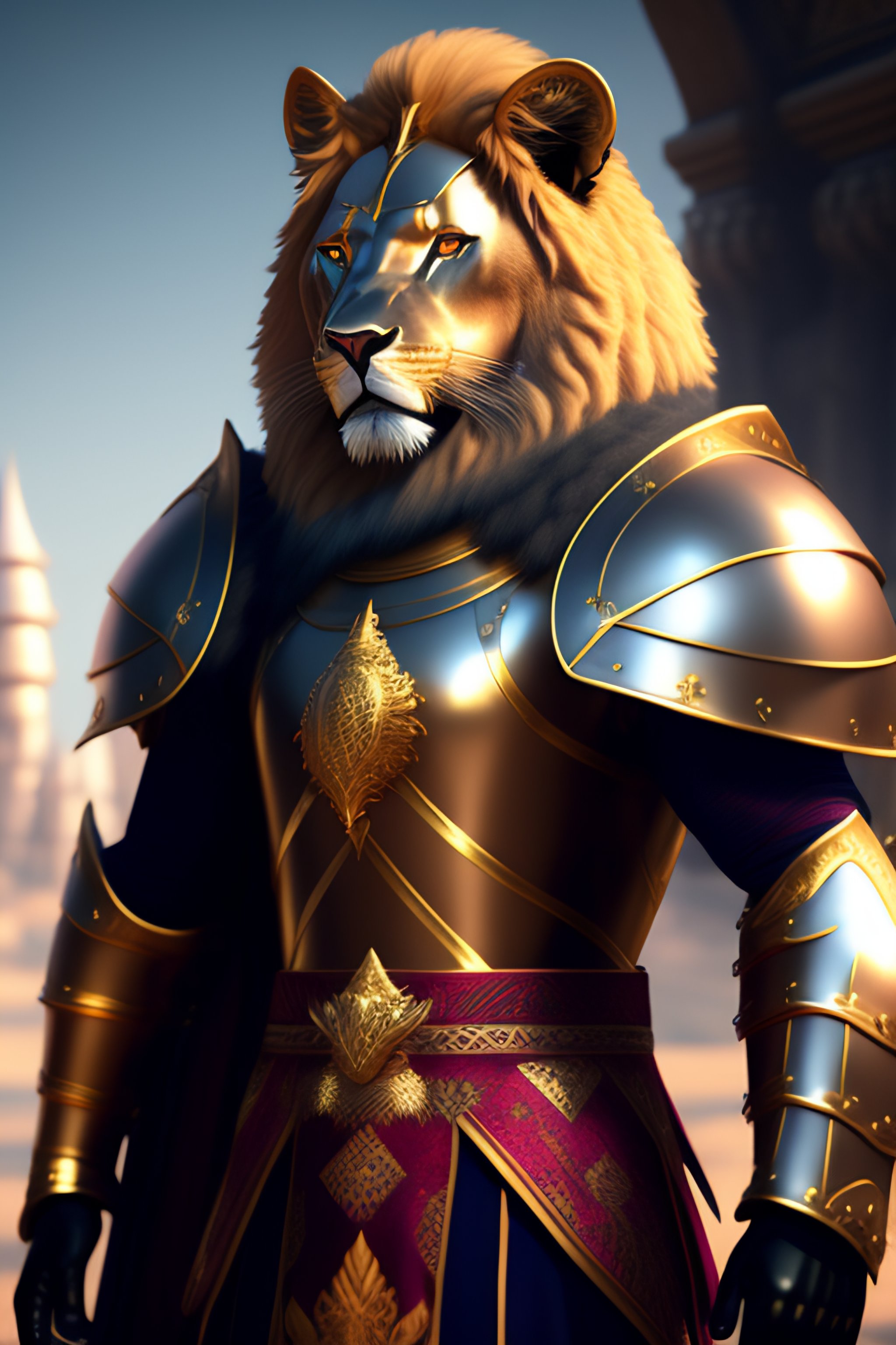 Anthropomorphic Lion King