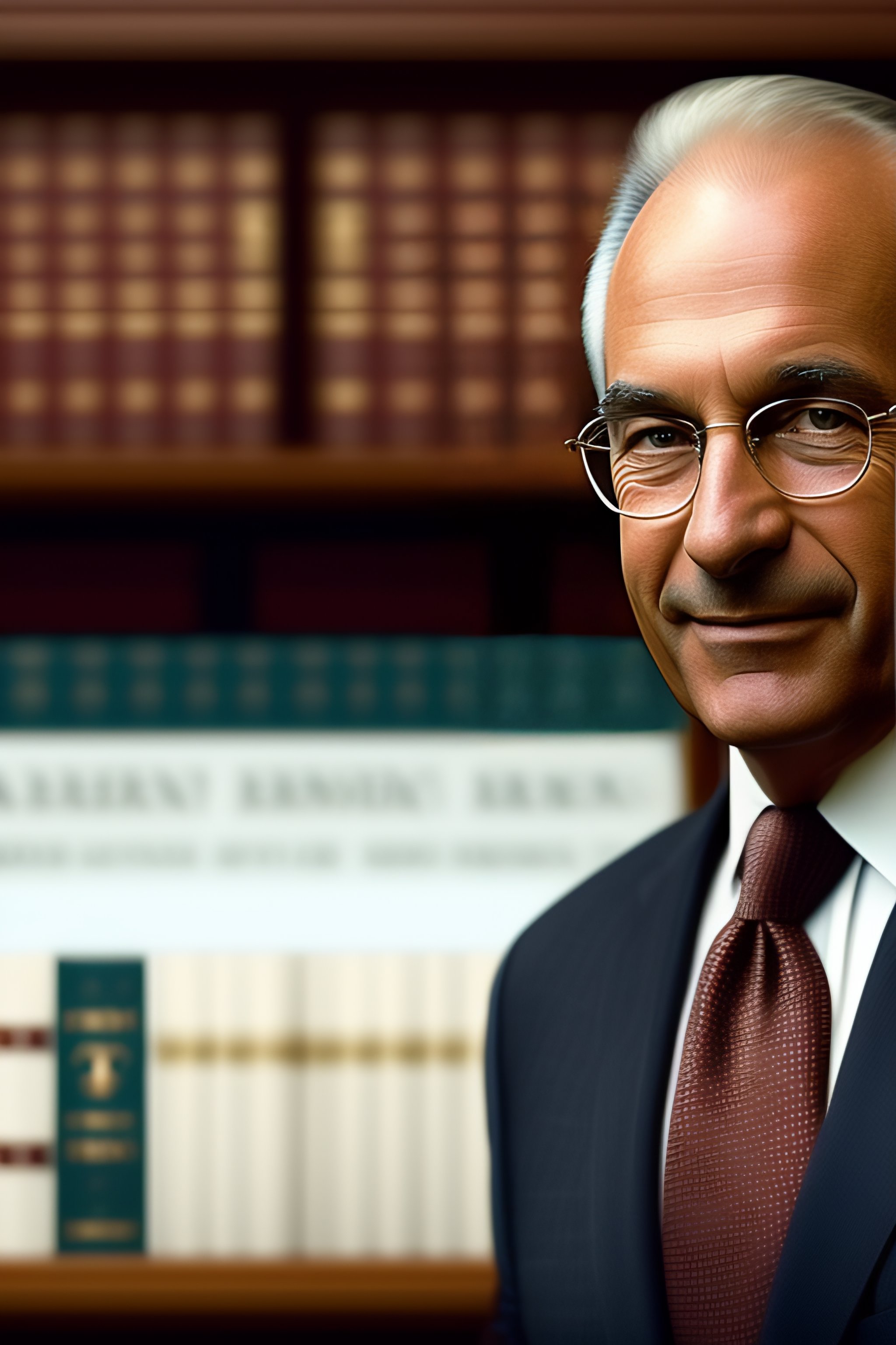 Lexica - Arnie becker as a lawyer in a library. funny. realistic.