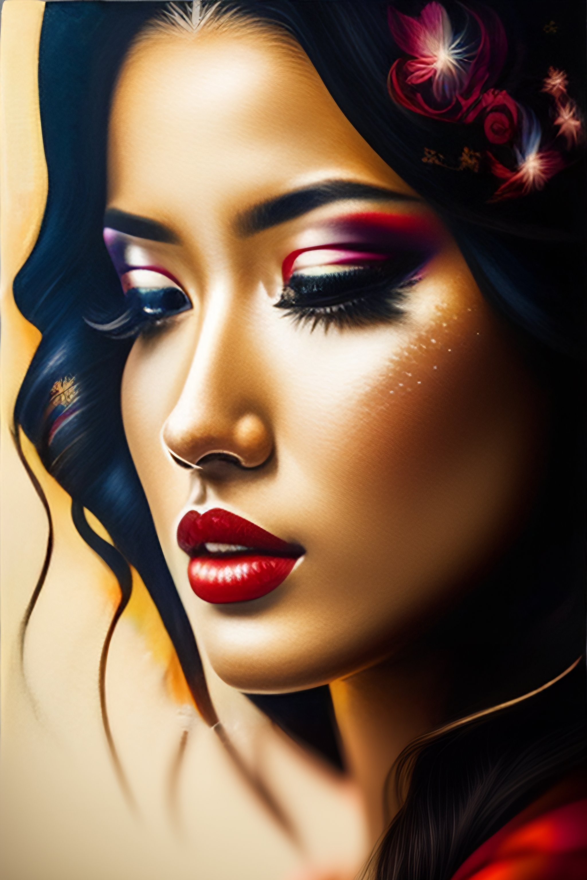 Lexica - Calligraphy art face