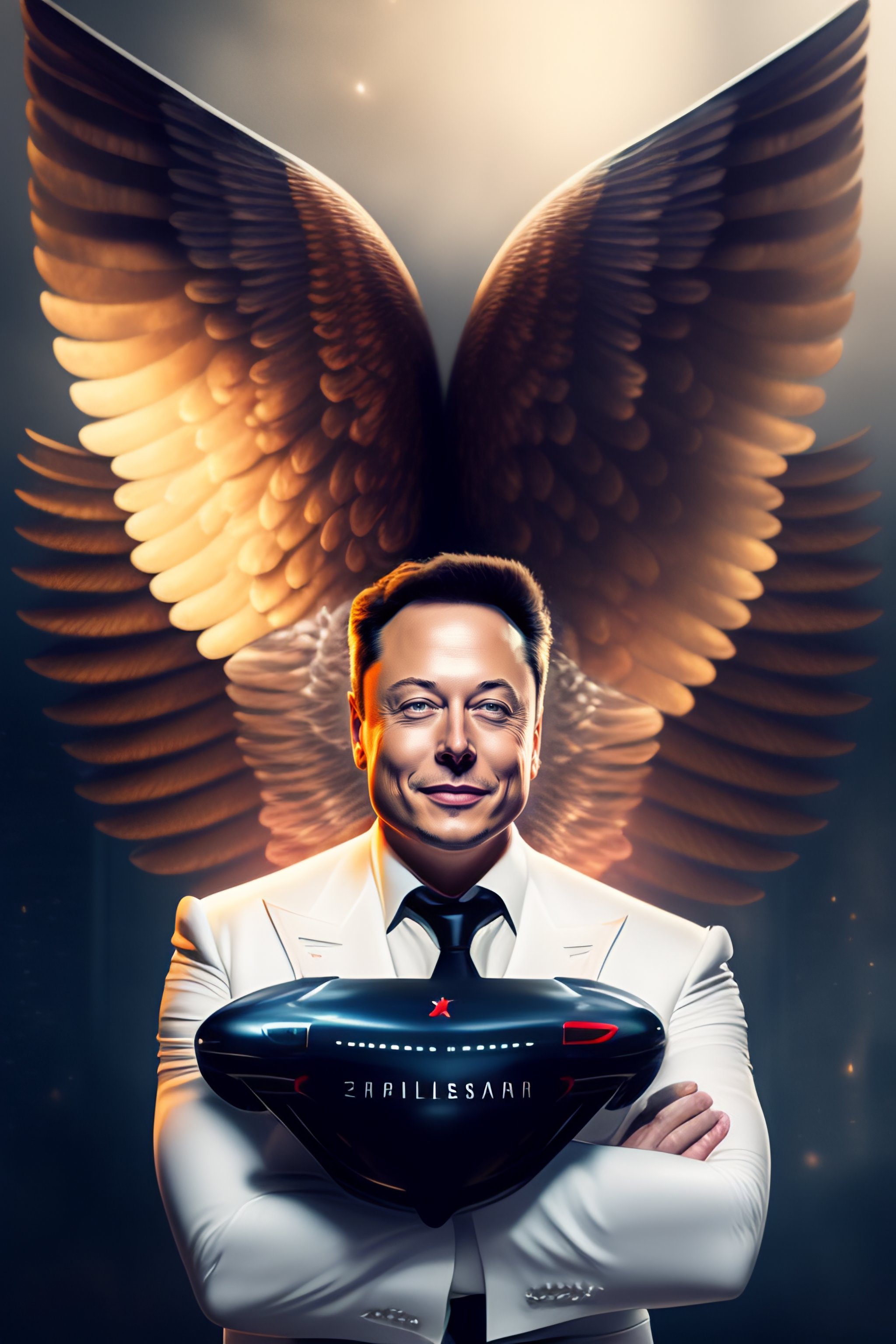 Lexica - Elon musk with wings