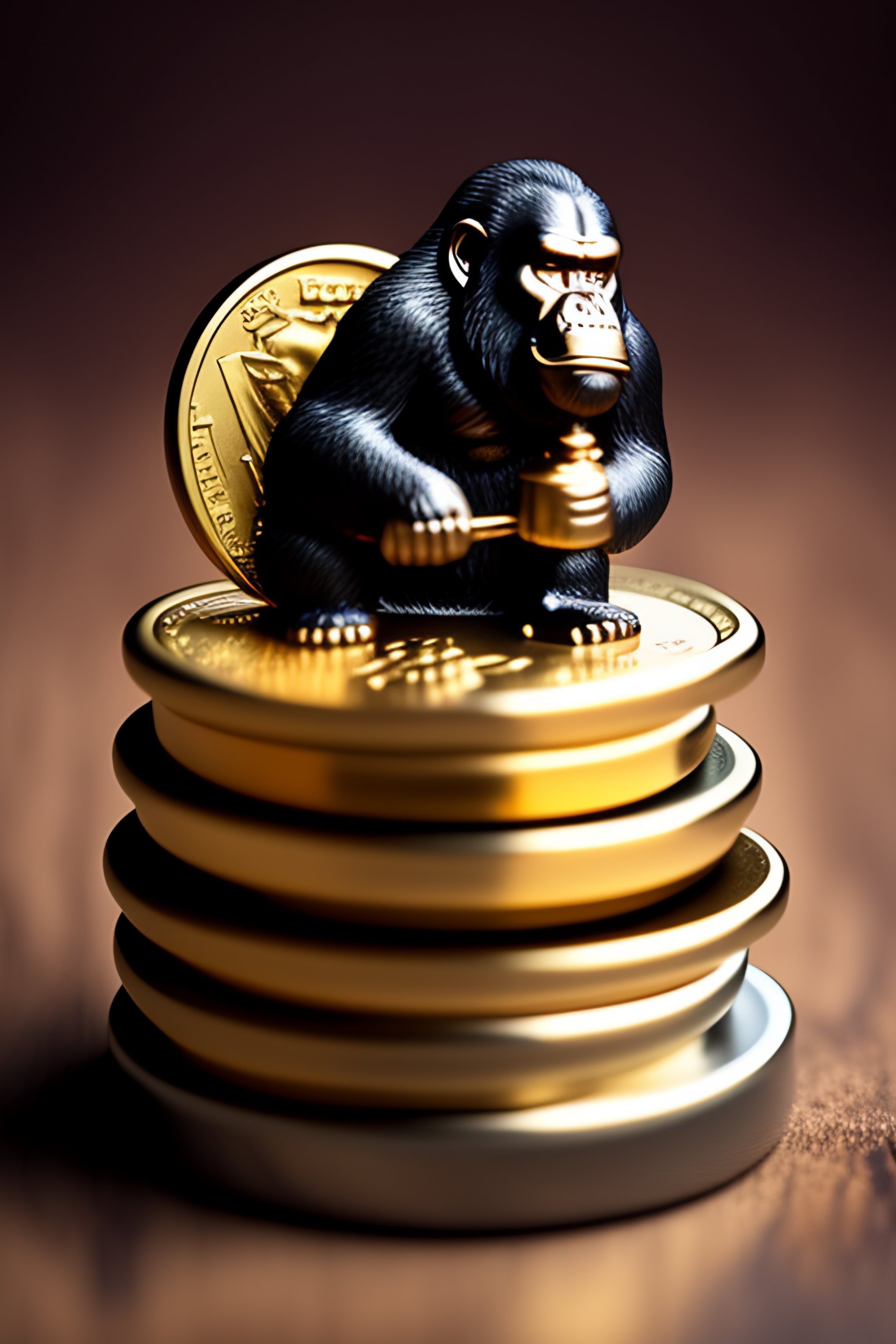 Lexica - Ape holding coins