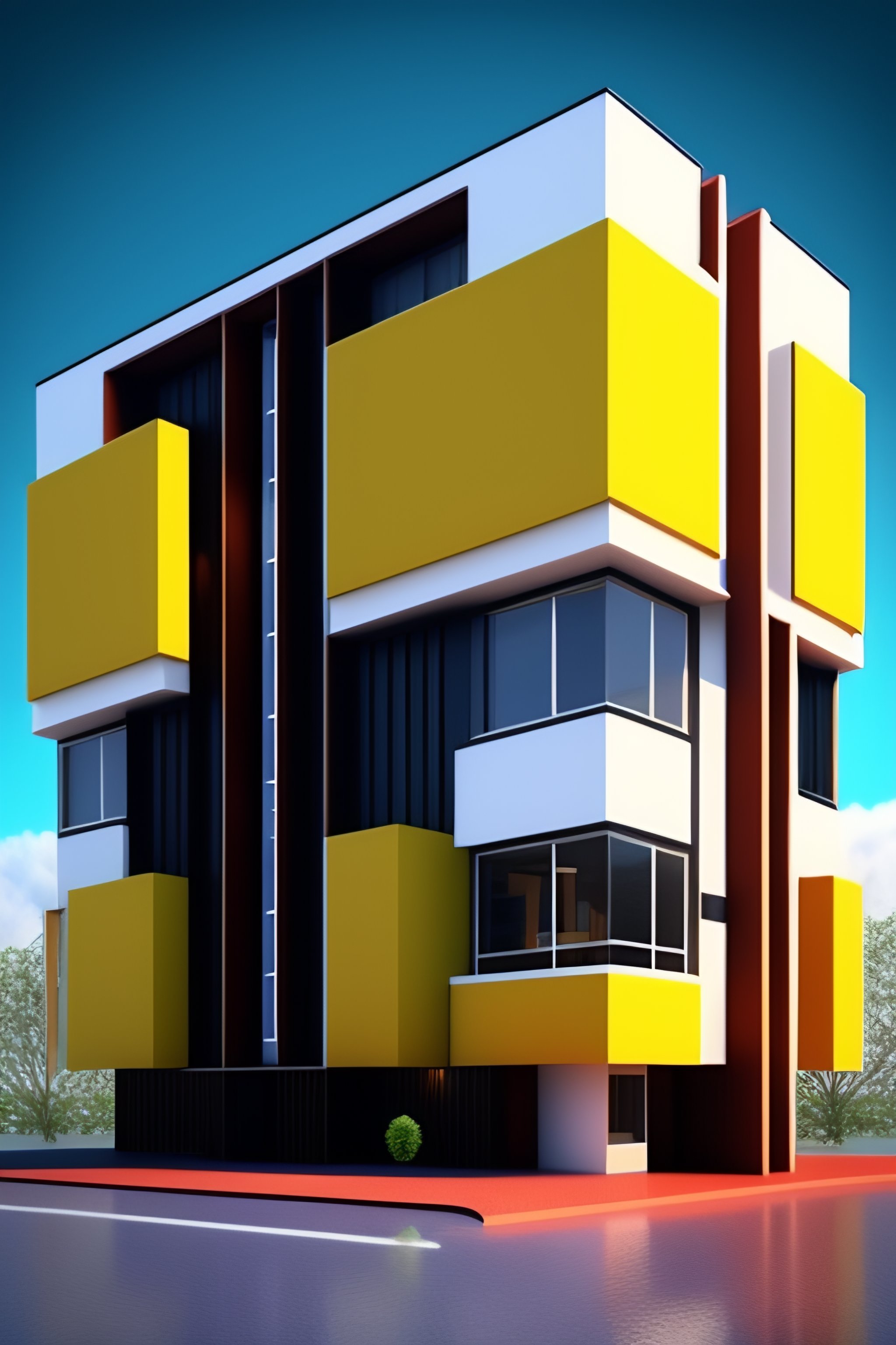 Lexica - 3d moden building