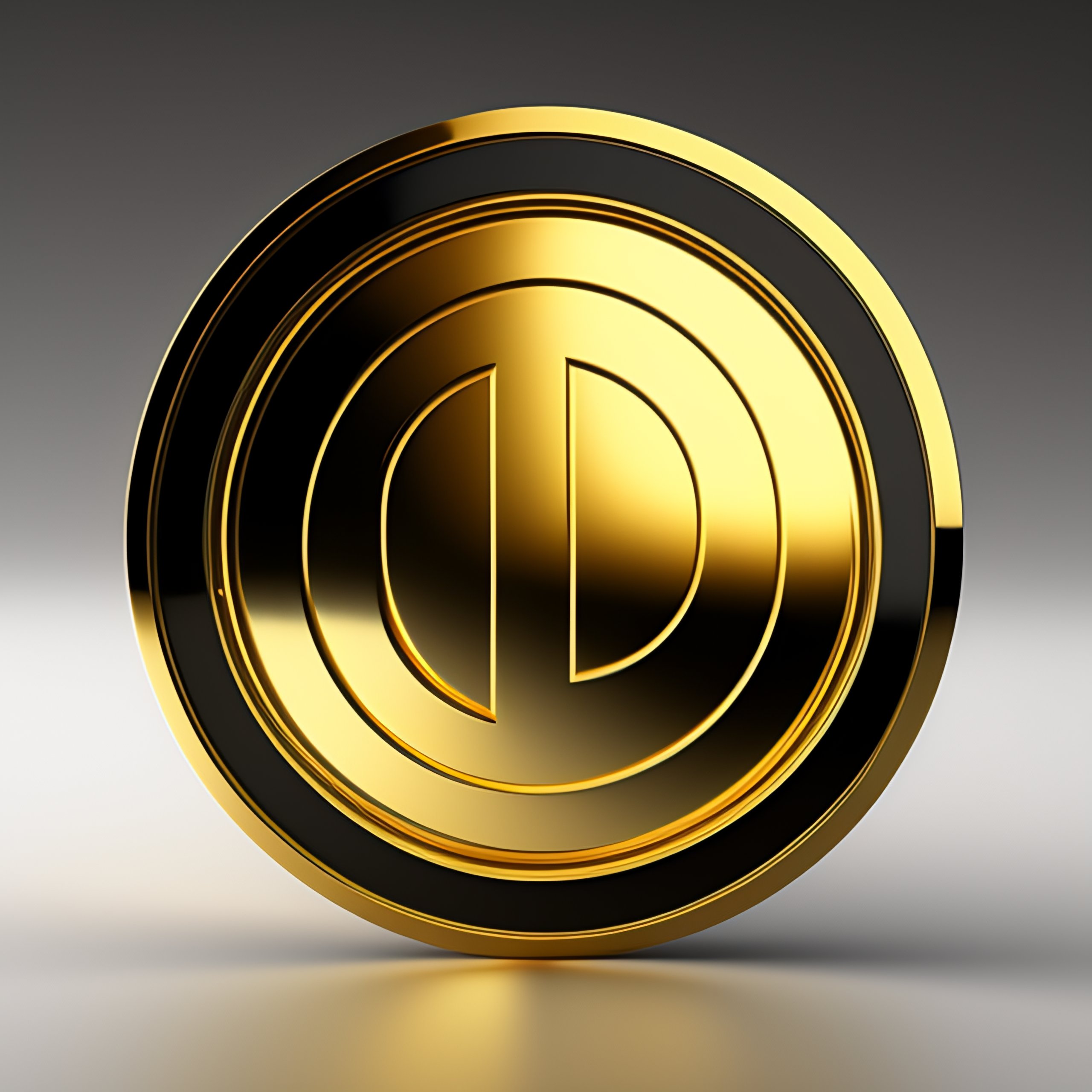 Lexica - Cryptocurrency, round logo, capital letter M, gold, Matt black ...