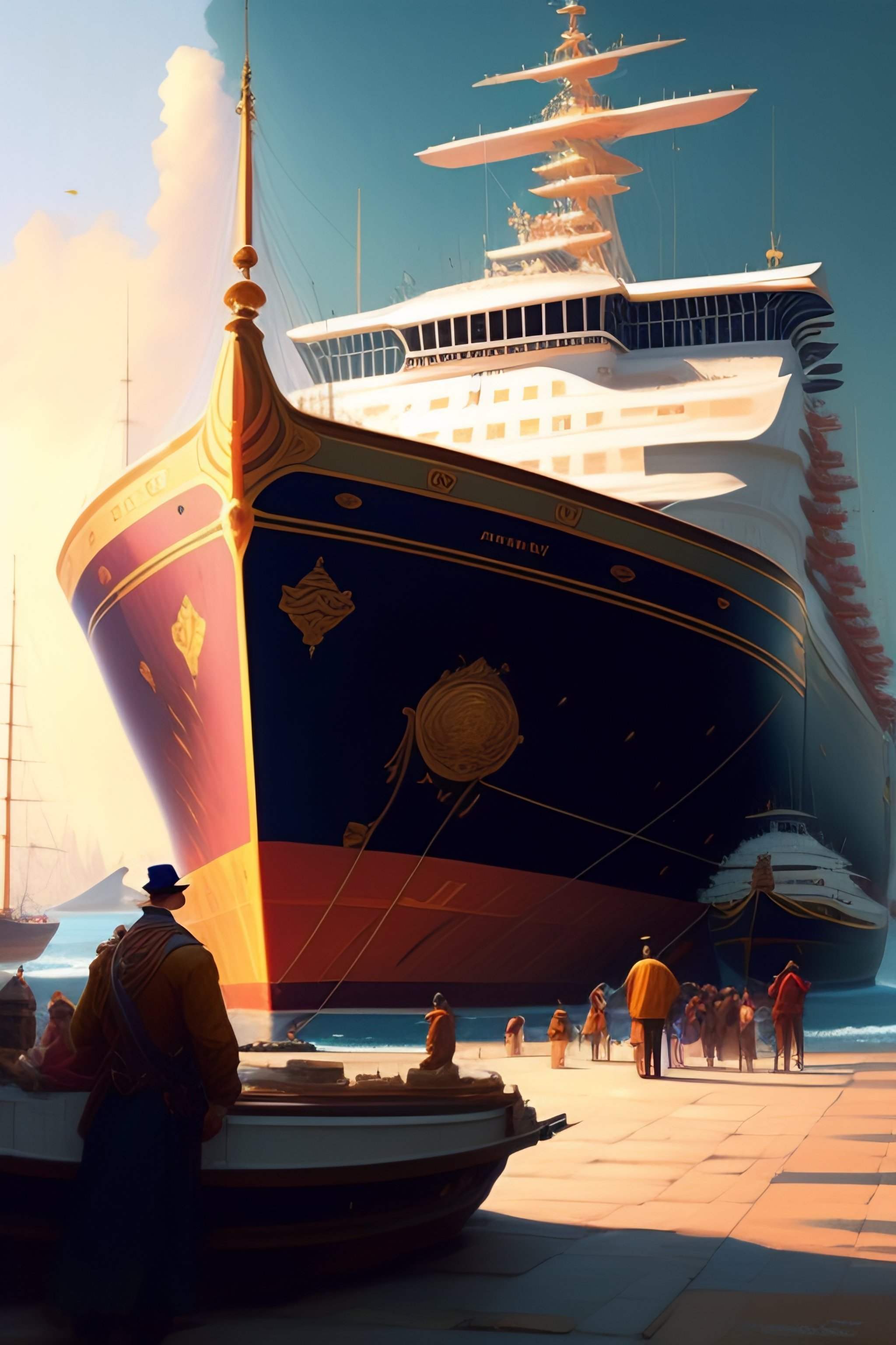 Lexica - A bustling port town with a vibrant atmosphere and a bustling ...