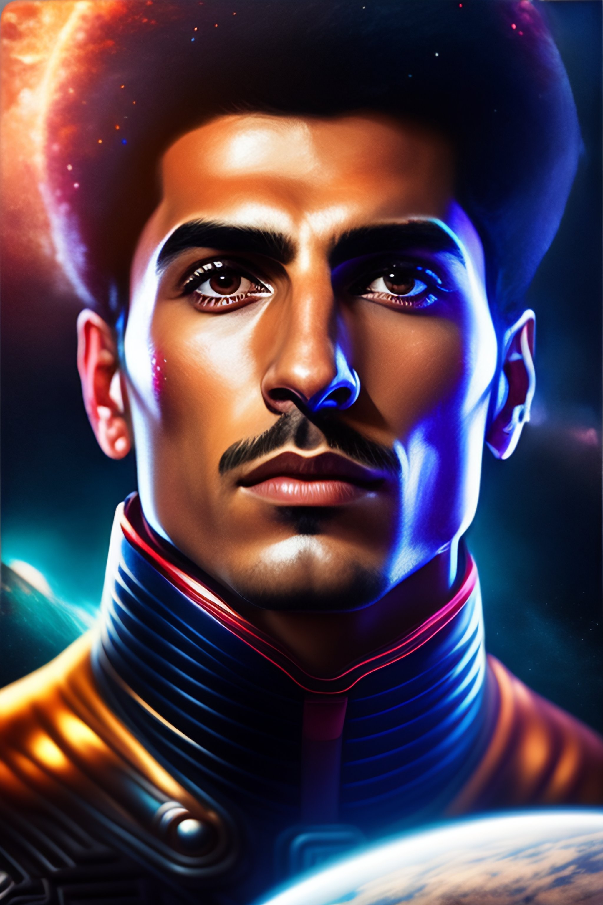 Lexica - Hyperdetailed portrait of a male, untrained turkish alien in a ...