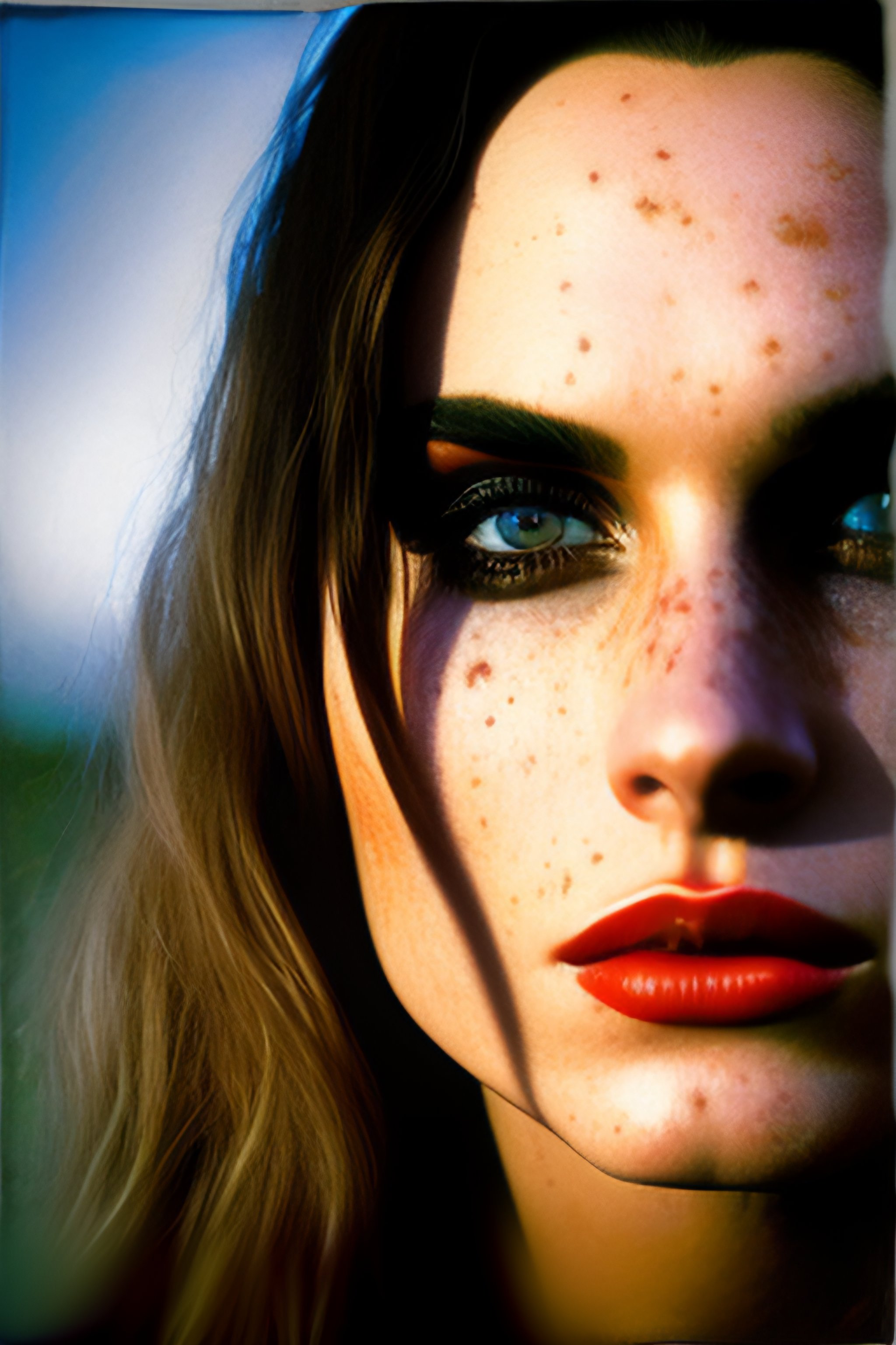 Lexica - (Retro noisy) Full shot color photo of ((candid)) white ((pale ...