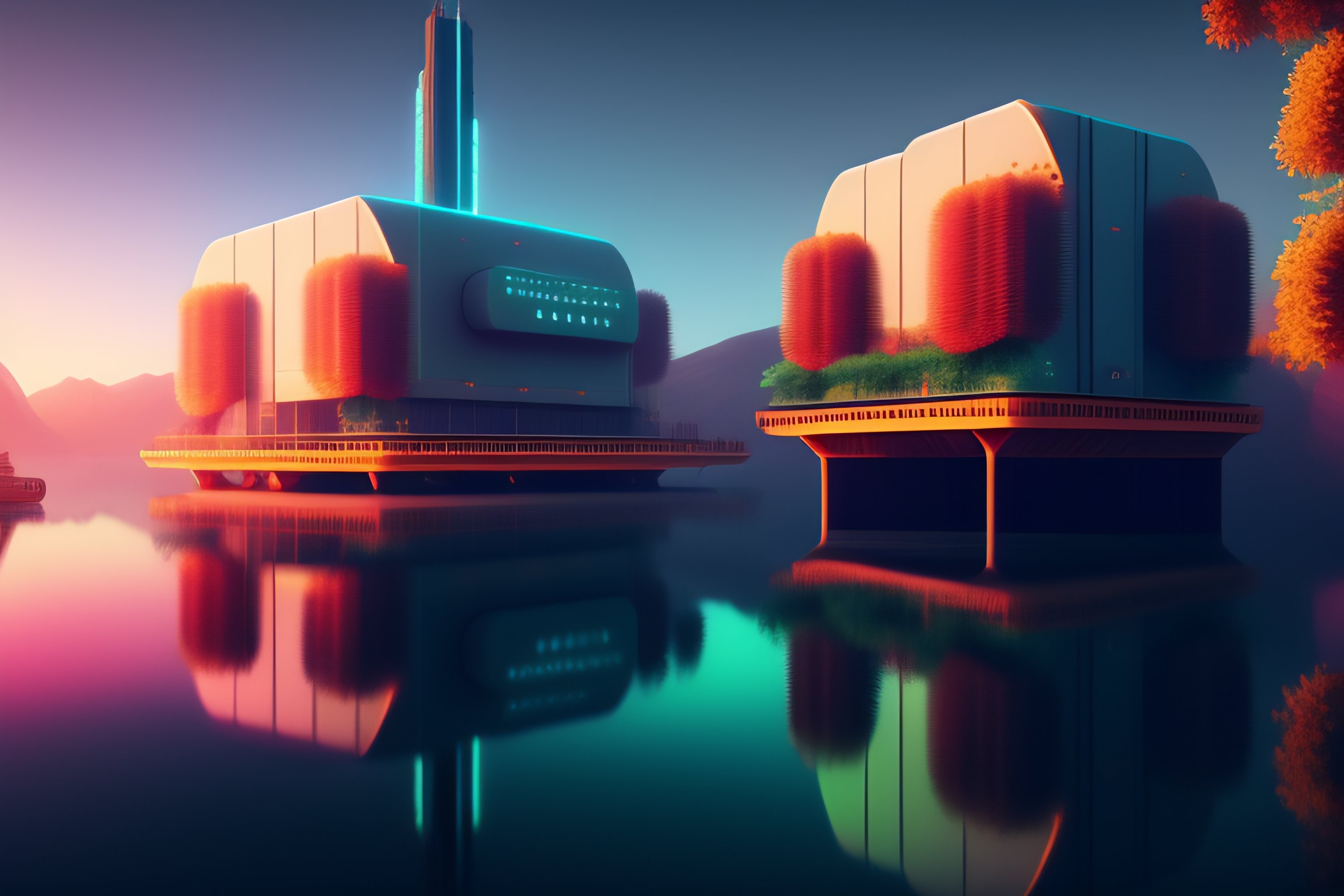 Lexica - A utopian city by beeple, drone shot, digital art highly ...