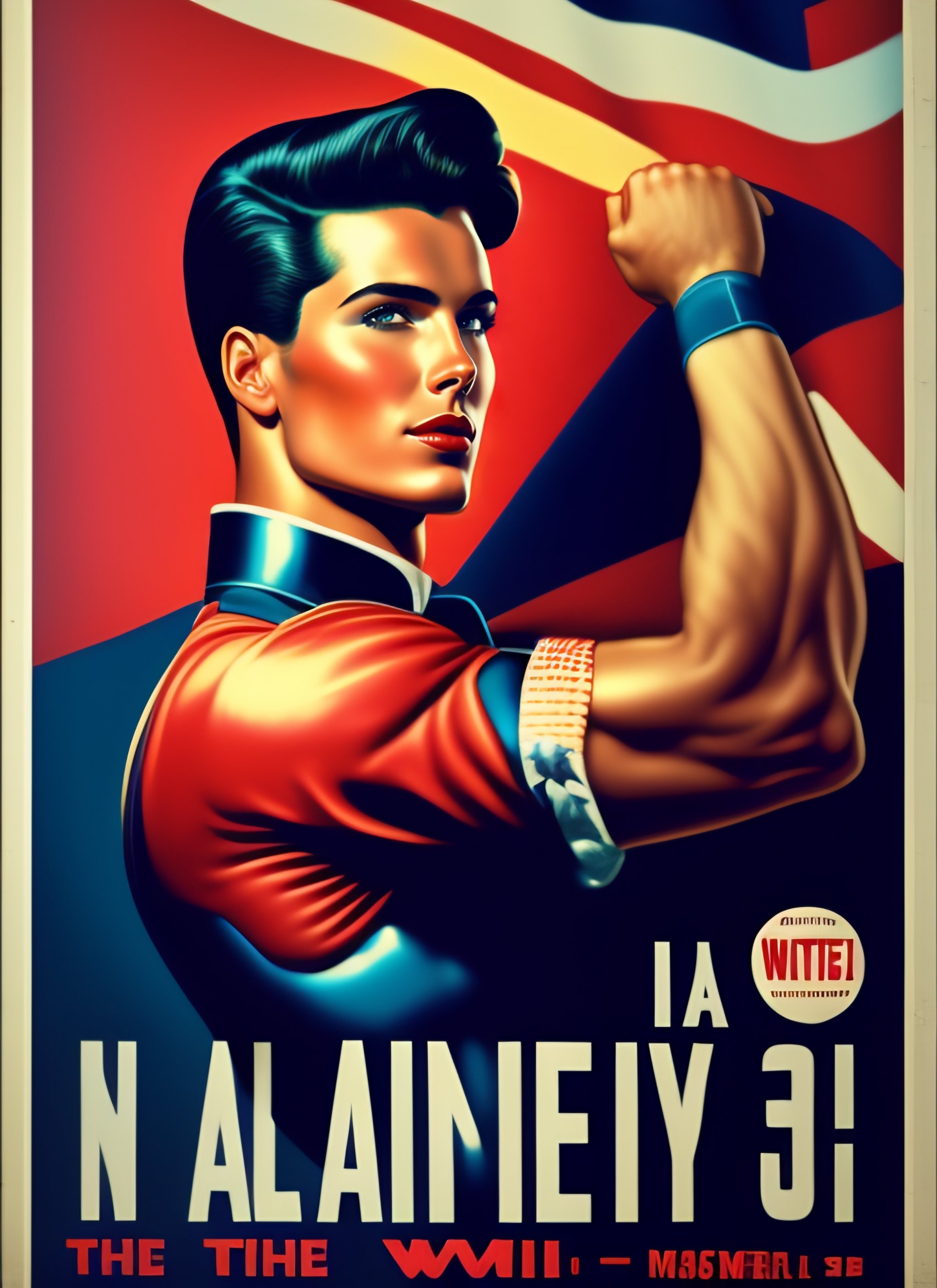 Lexica - A male young man the riveter "We can do it !" poster by John ...