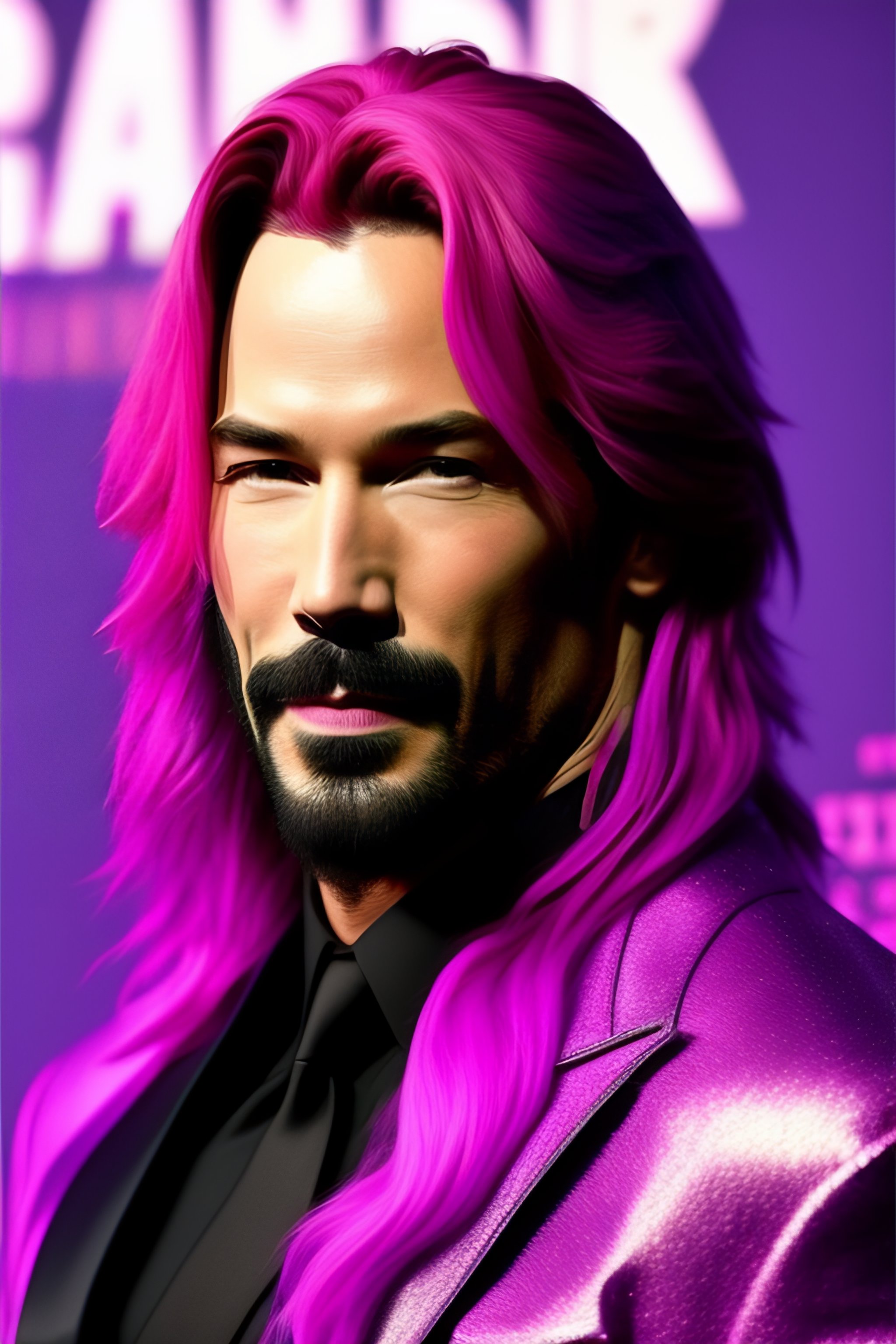 Lexica - Pink hair keanu reeves