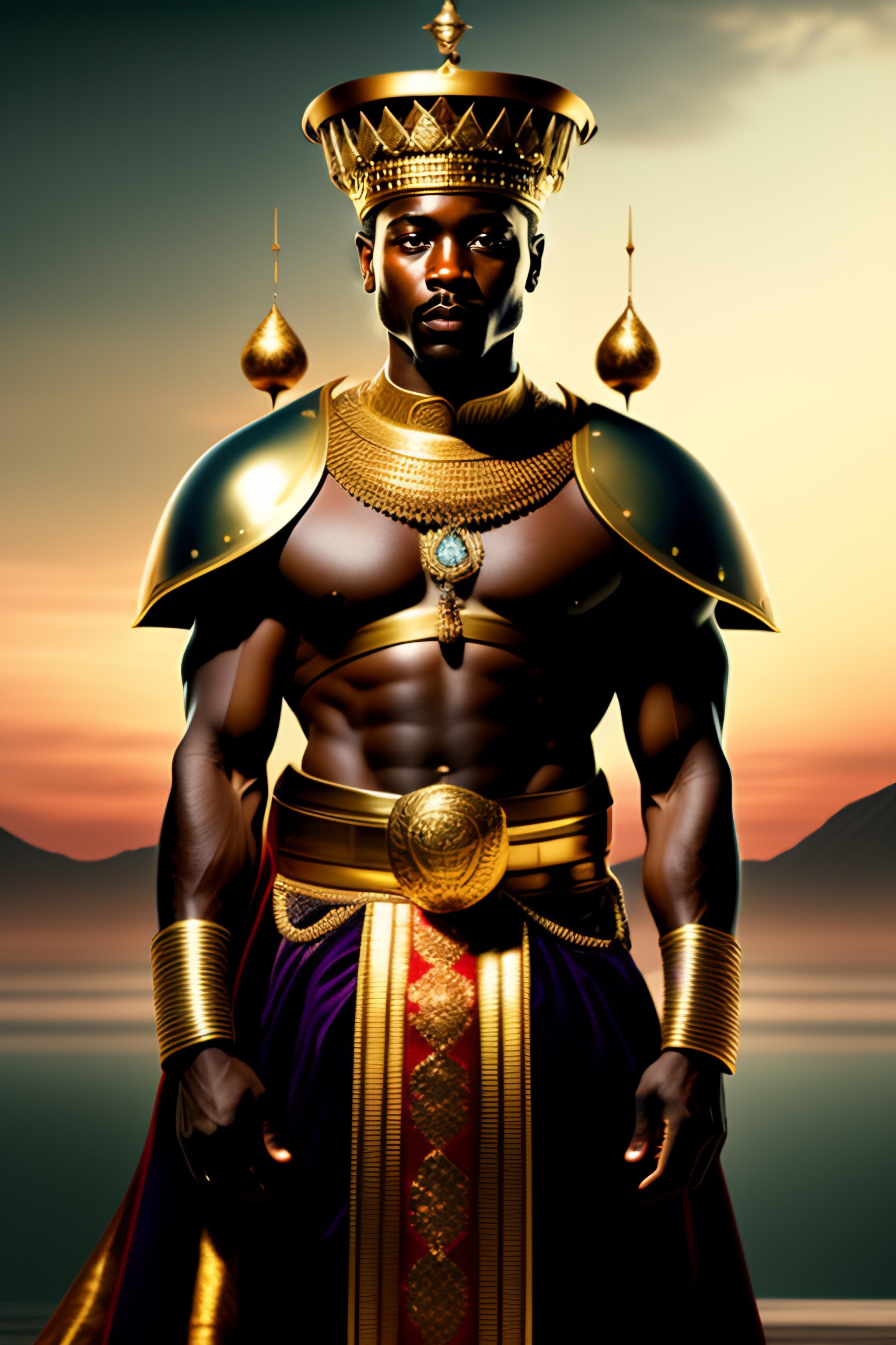 Lexica - Danzel washington as an african king