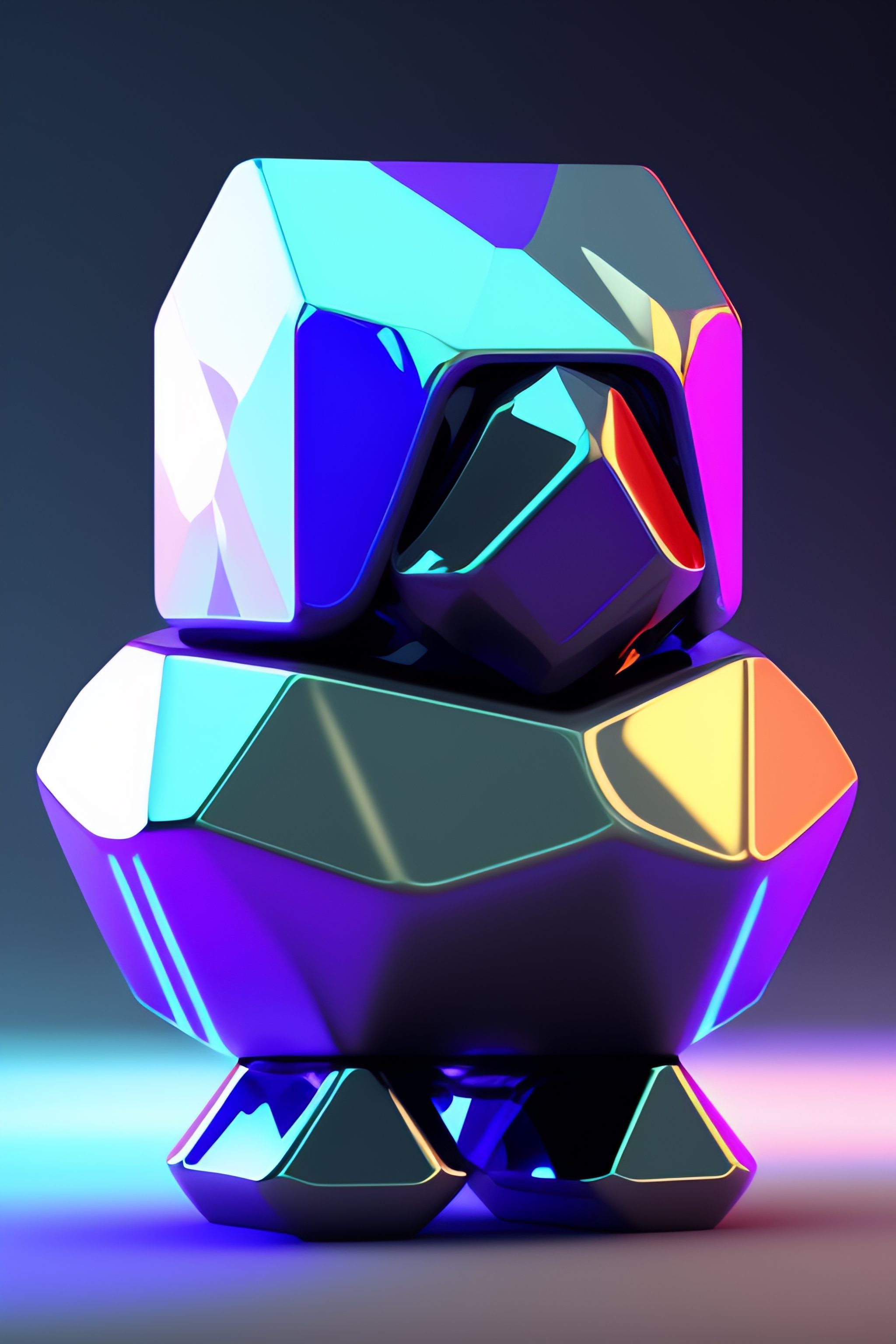 Lexica - Low poly front shot of a gnome character ominous intricate ...