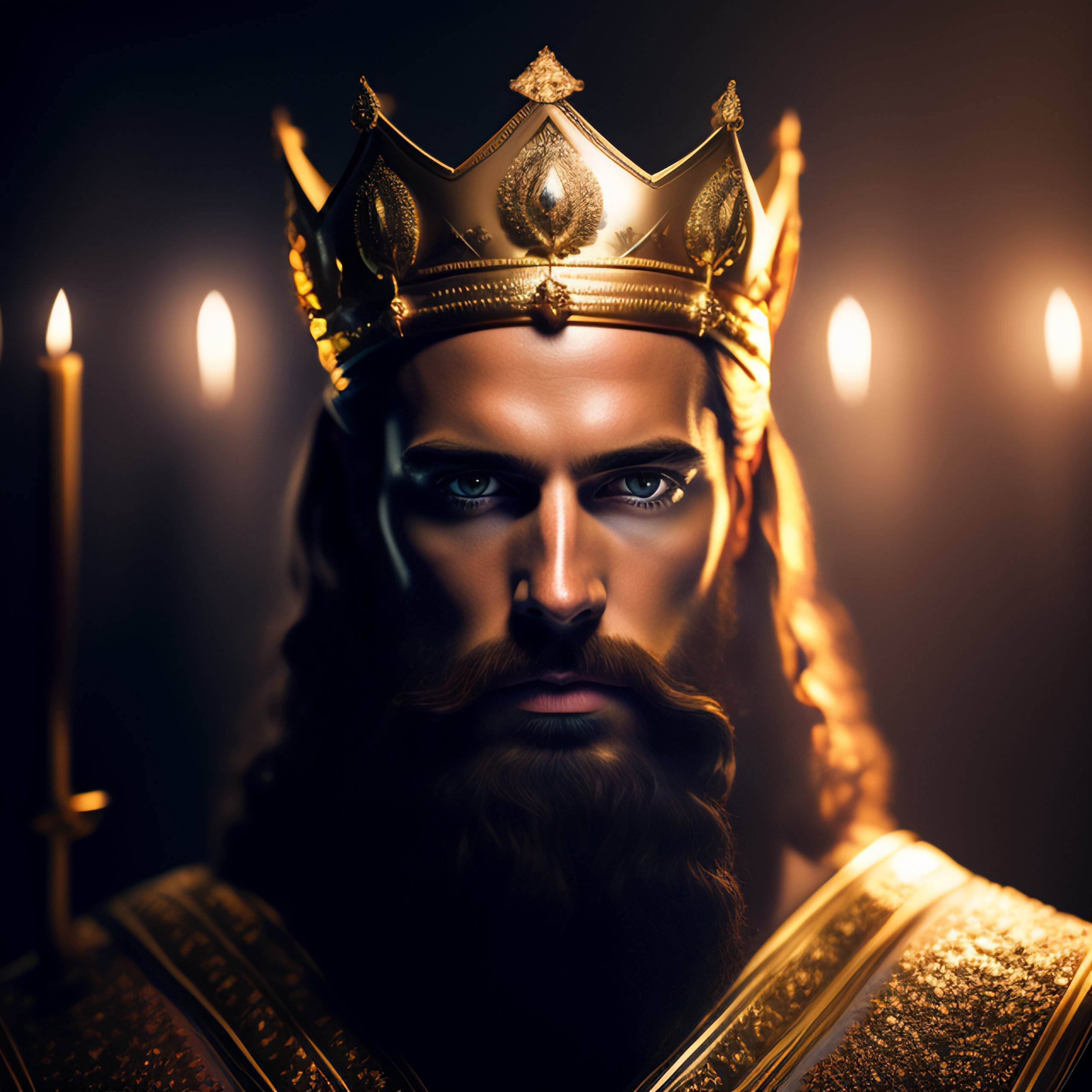Lexica - Jesus, king, crown of thorns, realistic photography, shining ...