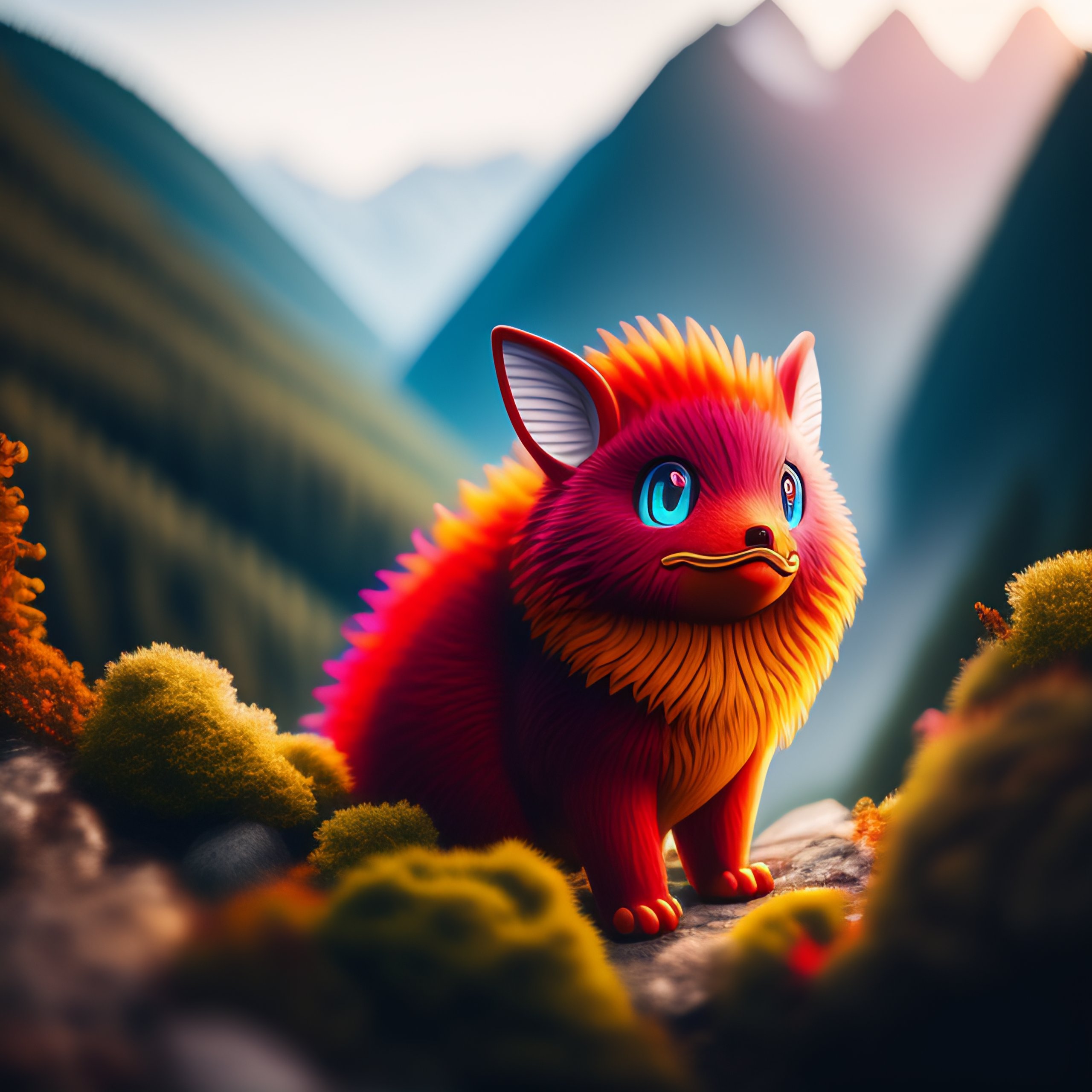 Lexica - Pokemon in the mountain photo, 4k hd photo, sharp photo ...