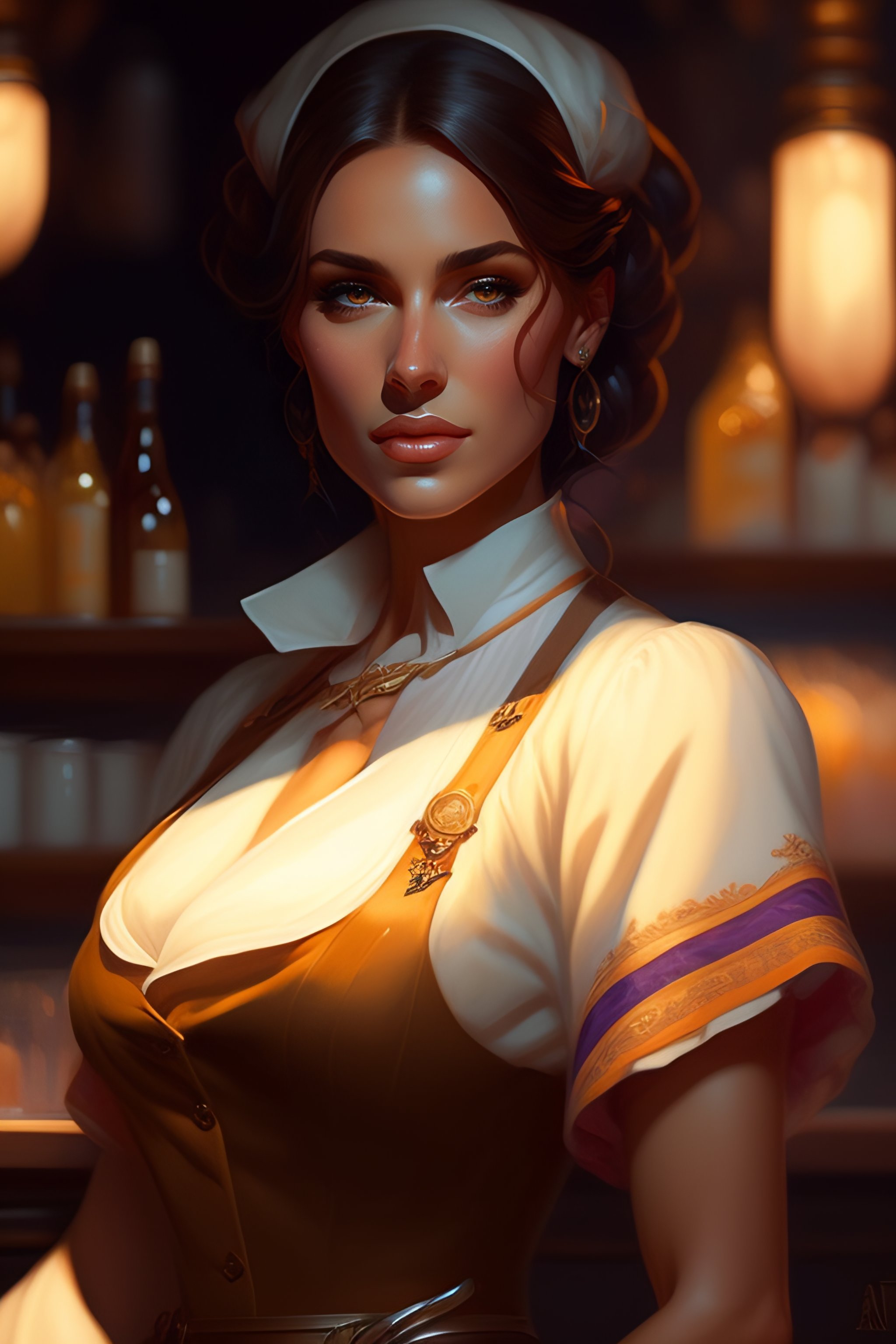 Lexica - Waitress, highly detailed, digital painting, artstation, concept art, smooth, sharp ...