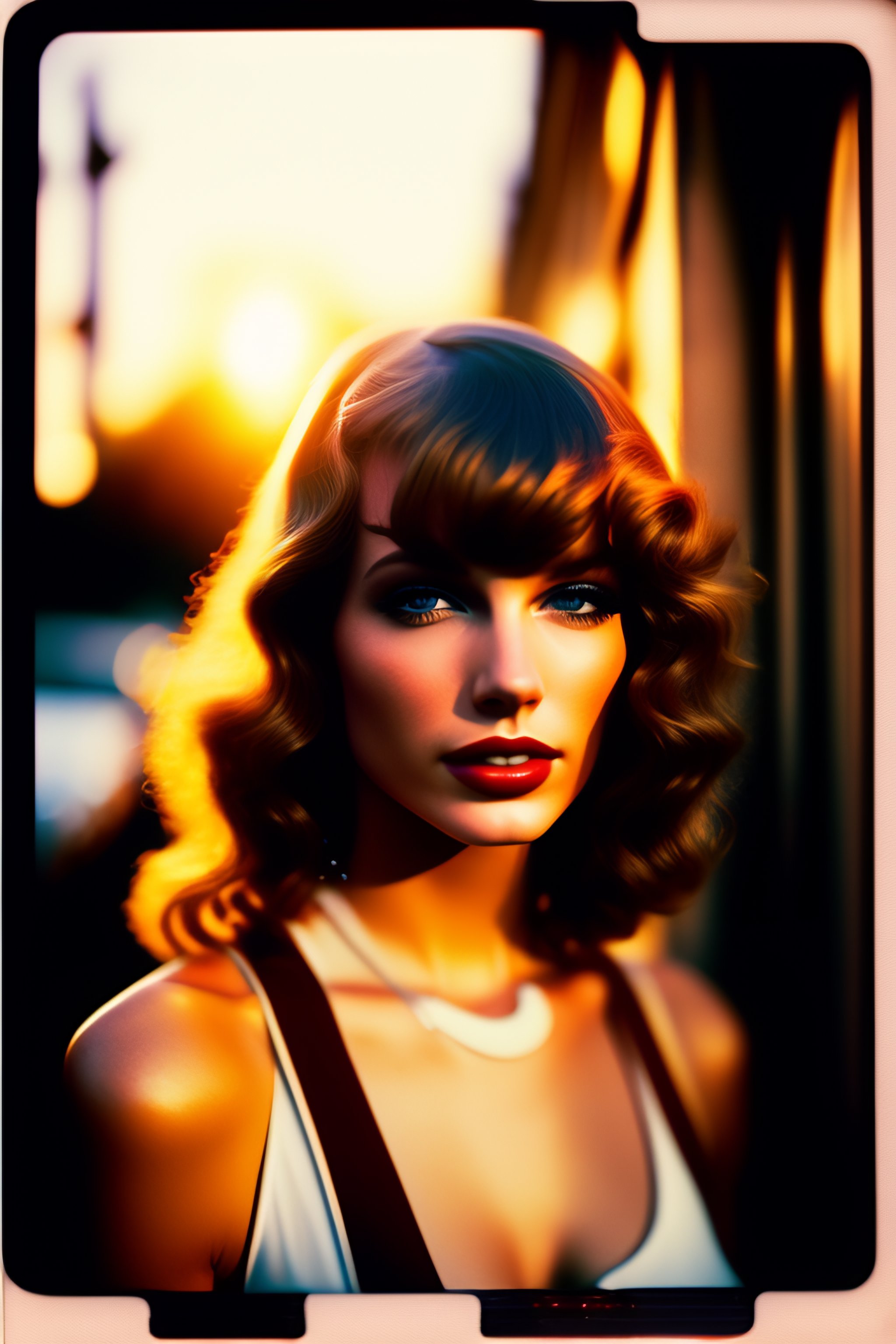 Lexica - Colour paris street, Polaroid photo of a beautiful Taylor ...