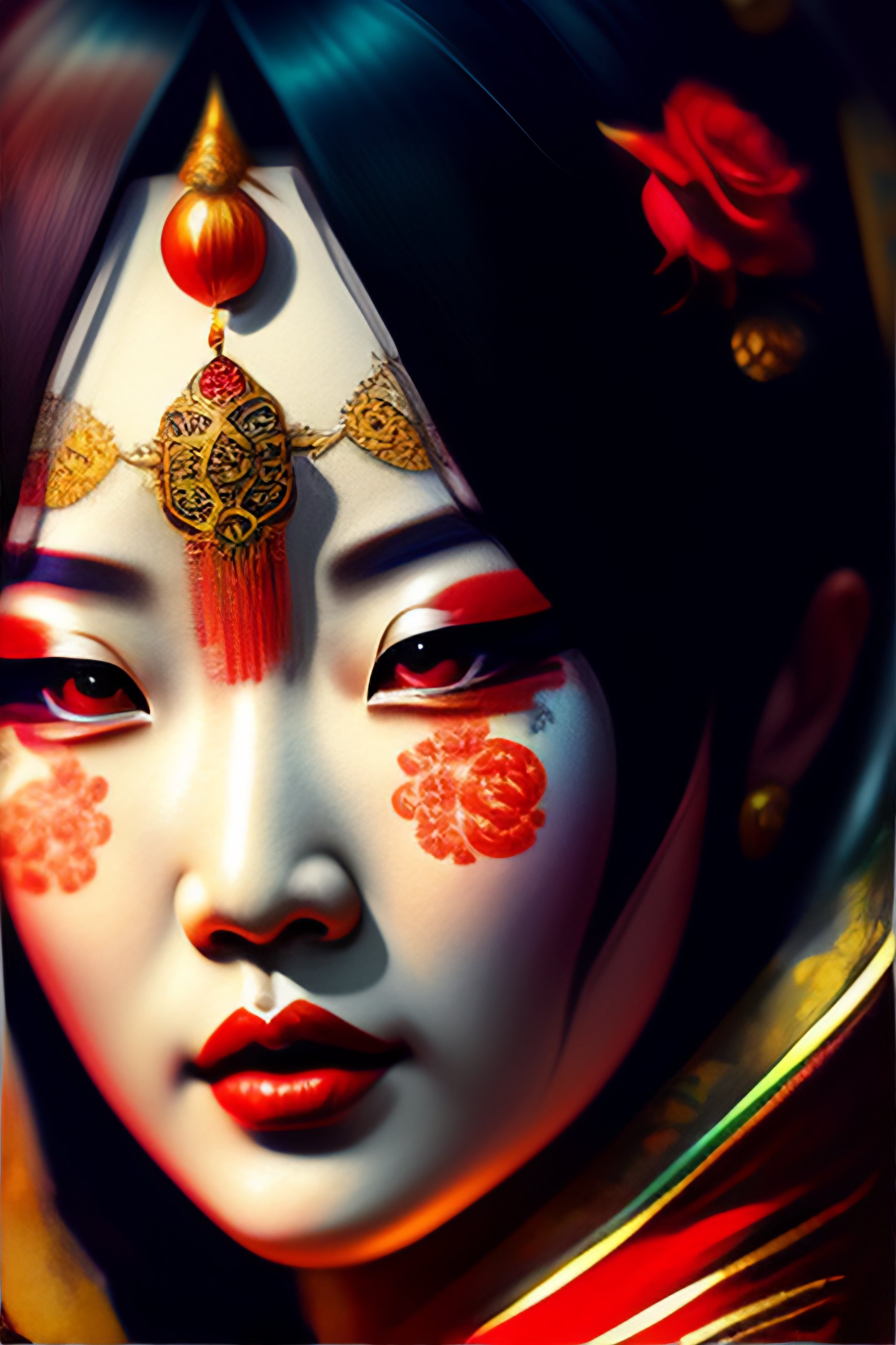 Lexica - Portrait art of undead geisha, detailed,intricate, full of ...