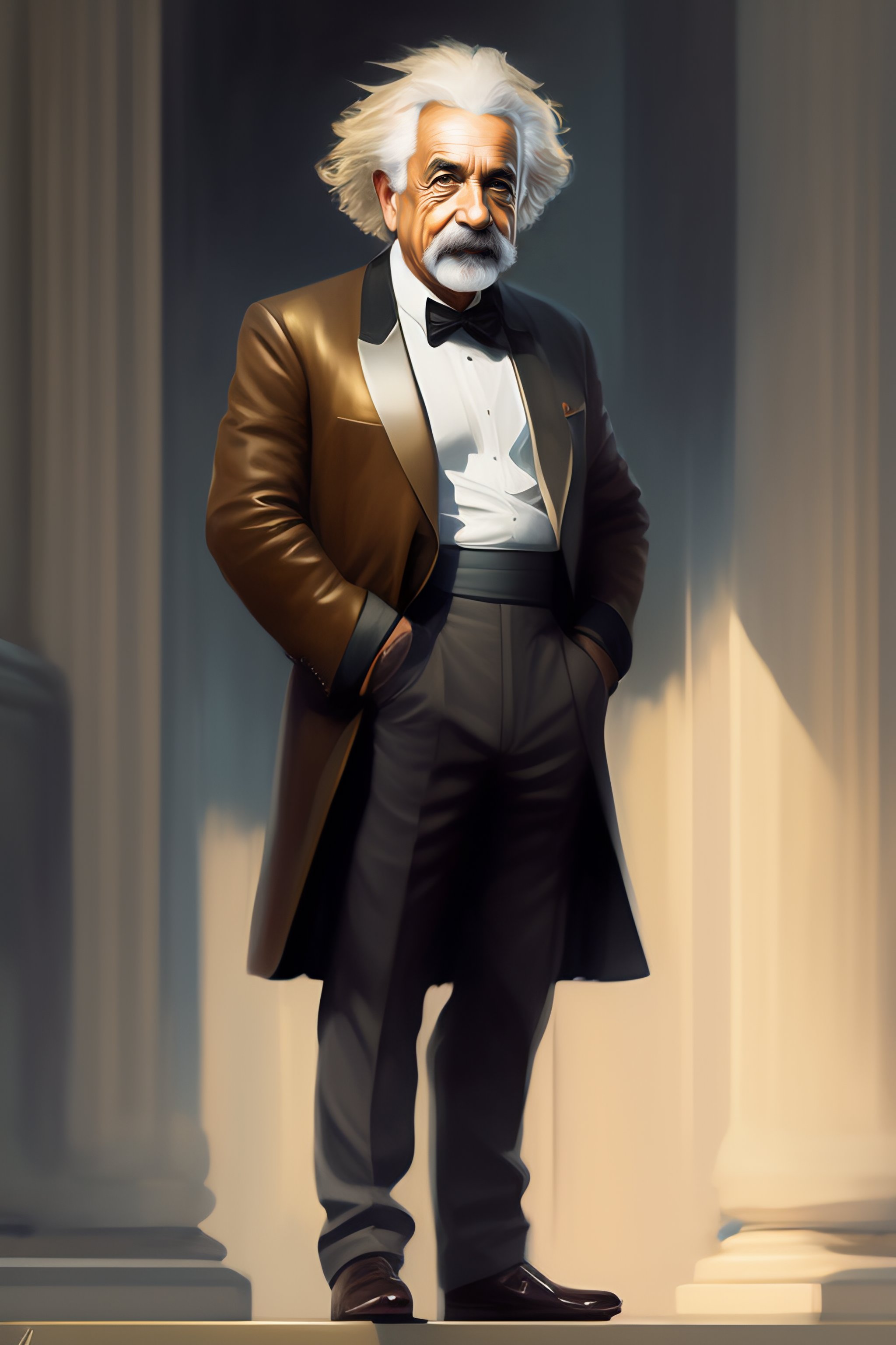 Lexica - Full body highly detailed portrait of Albert Einstein , by ...