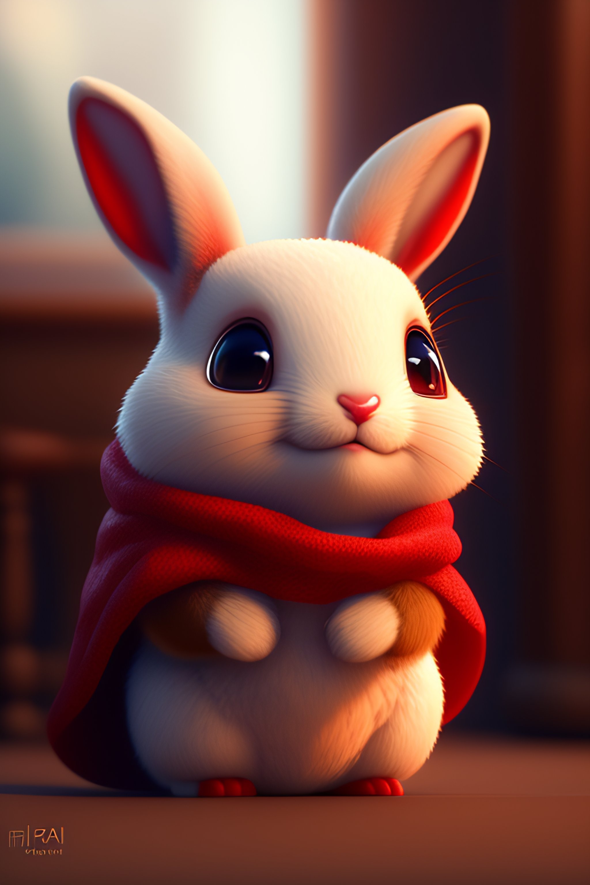 Lexica - Cute adorable little bunny and happy smiling greeting me with ...