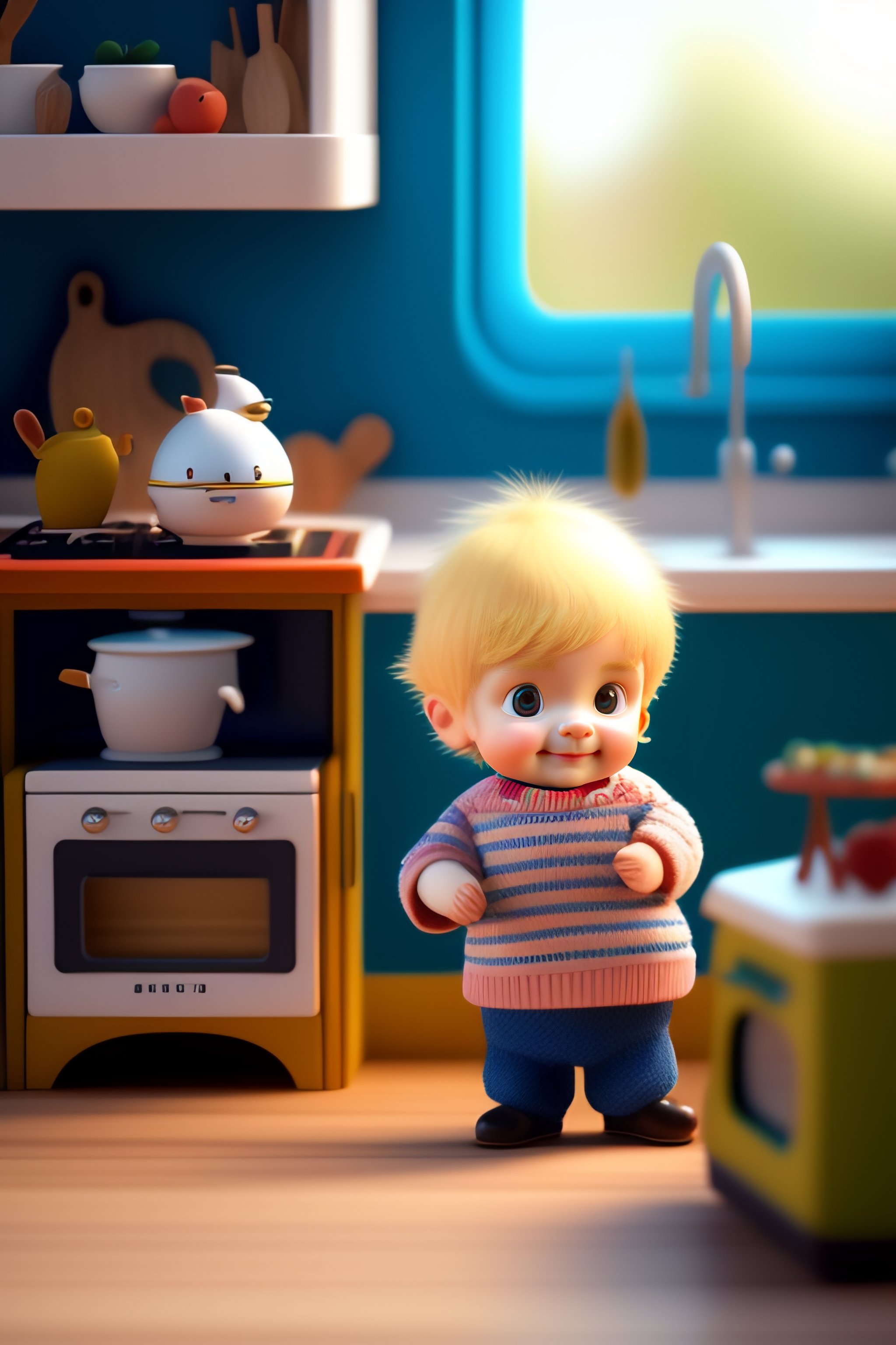 Lexica - C4D render of a comically tiny Cute and adorable cartoon it ...