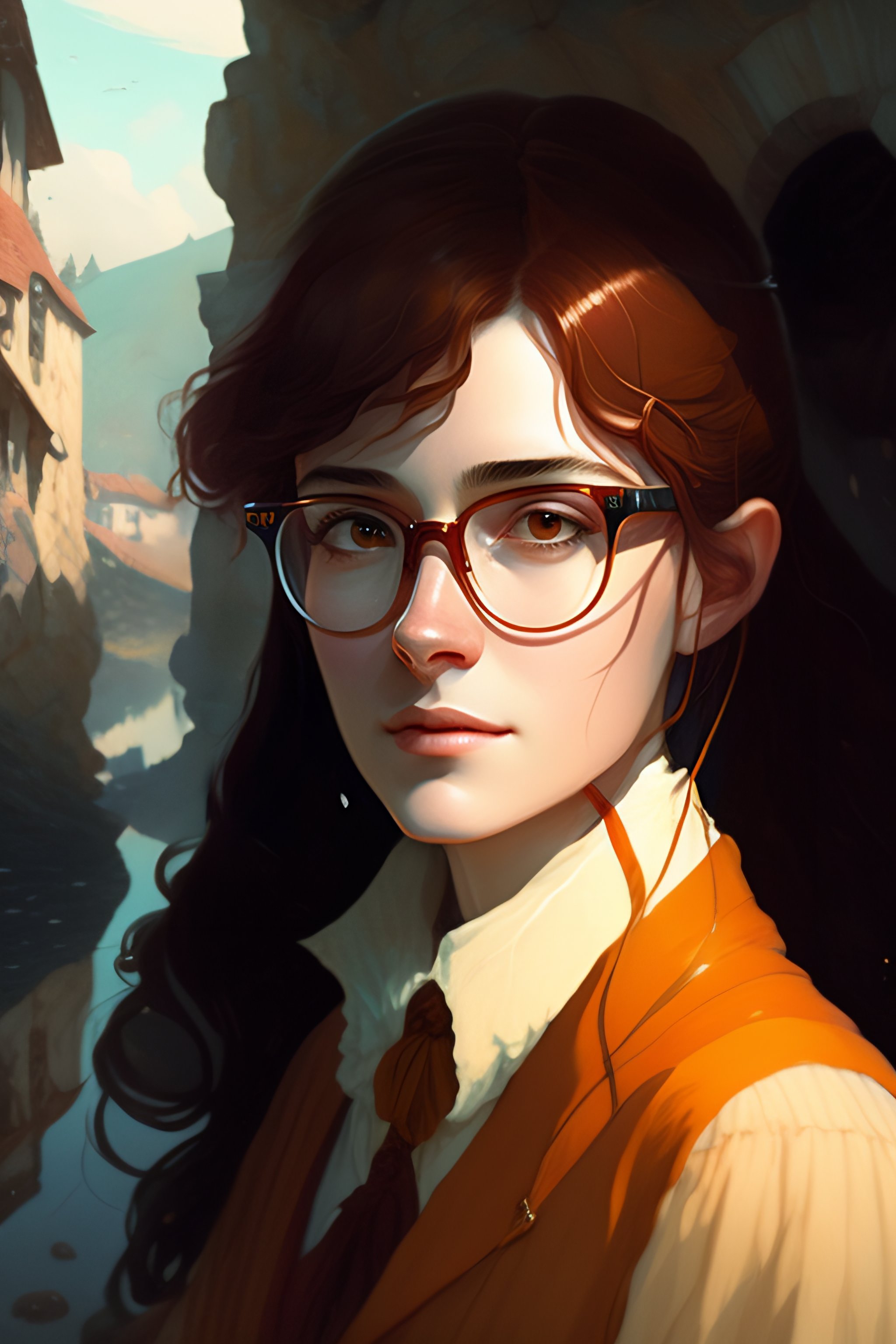 Lexica - (((((freckles))))) wearing spectacles Renaissance reporter ...