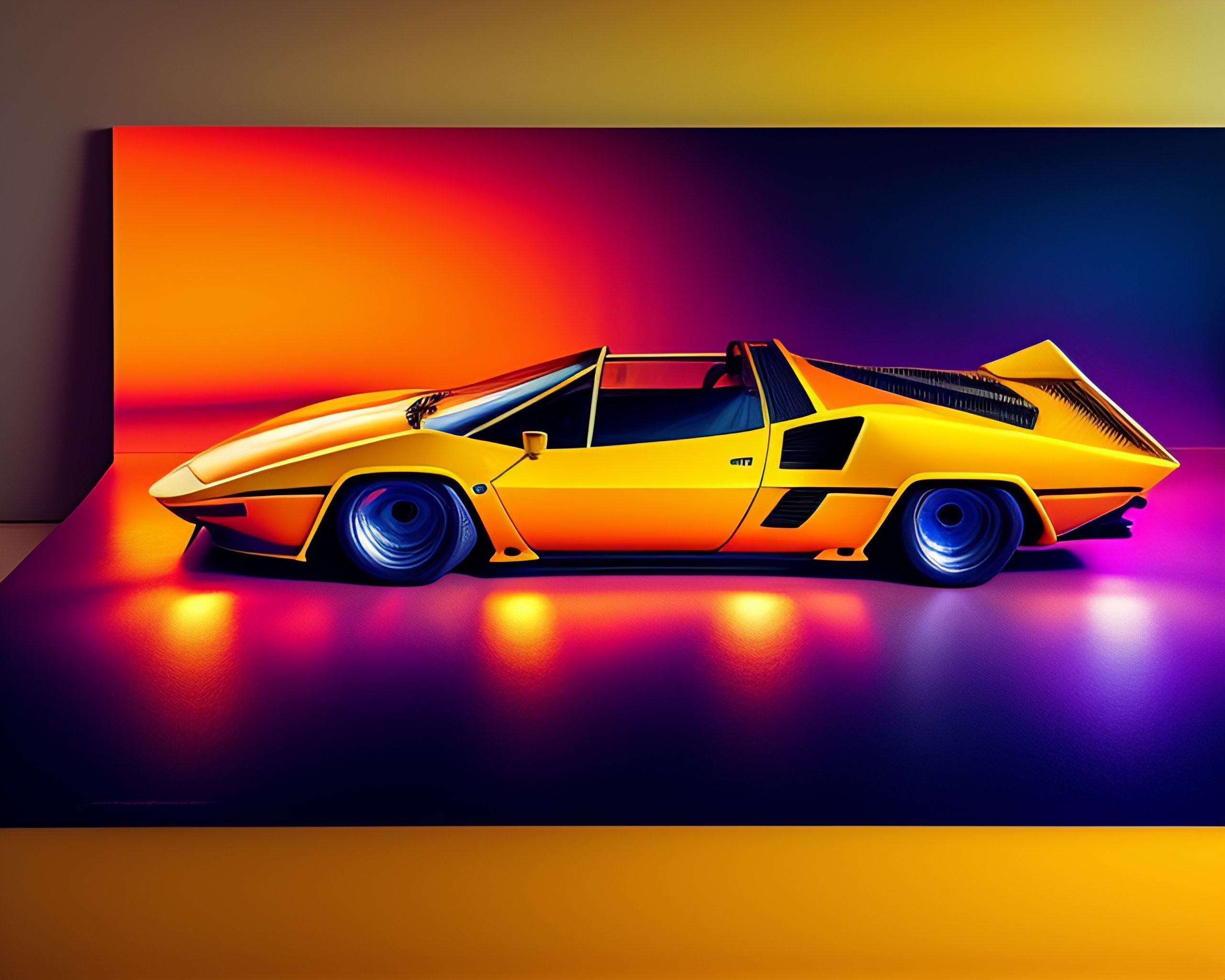 Lexica - 1980s Lamborghini poster with sportscar and beautiful female ...