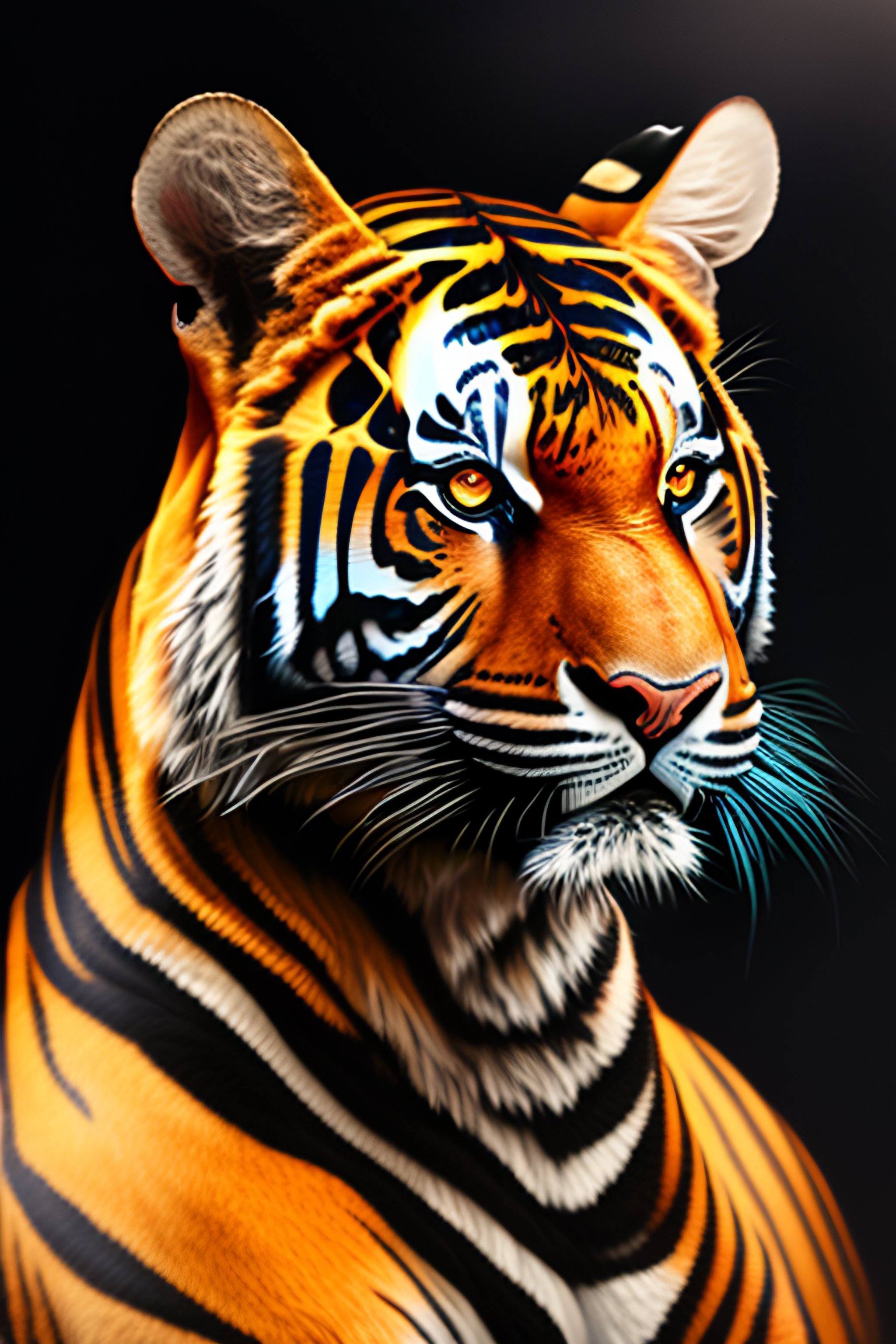 Lexica - Portrait of half man half tiger