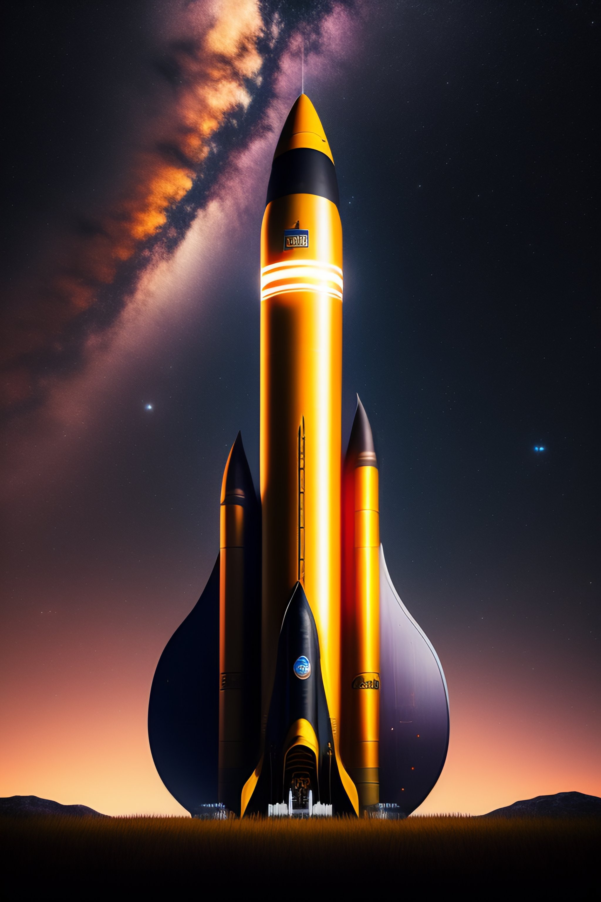 Space Rocket Going In