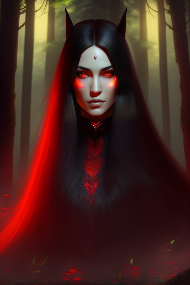 Lexica - Muma padurii has a dark aura around her, the woman has long ...