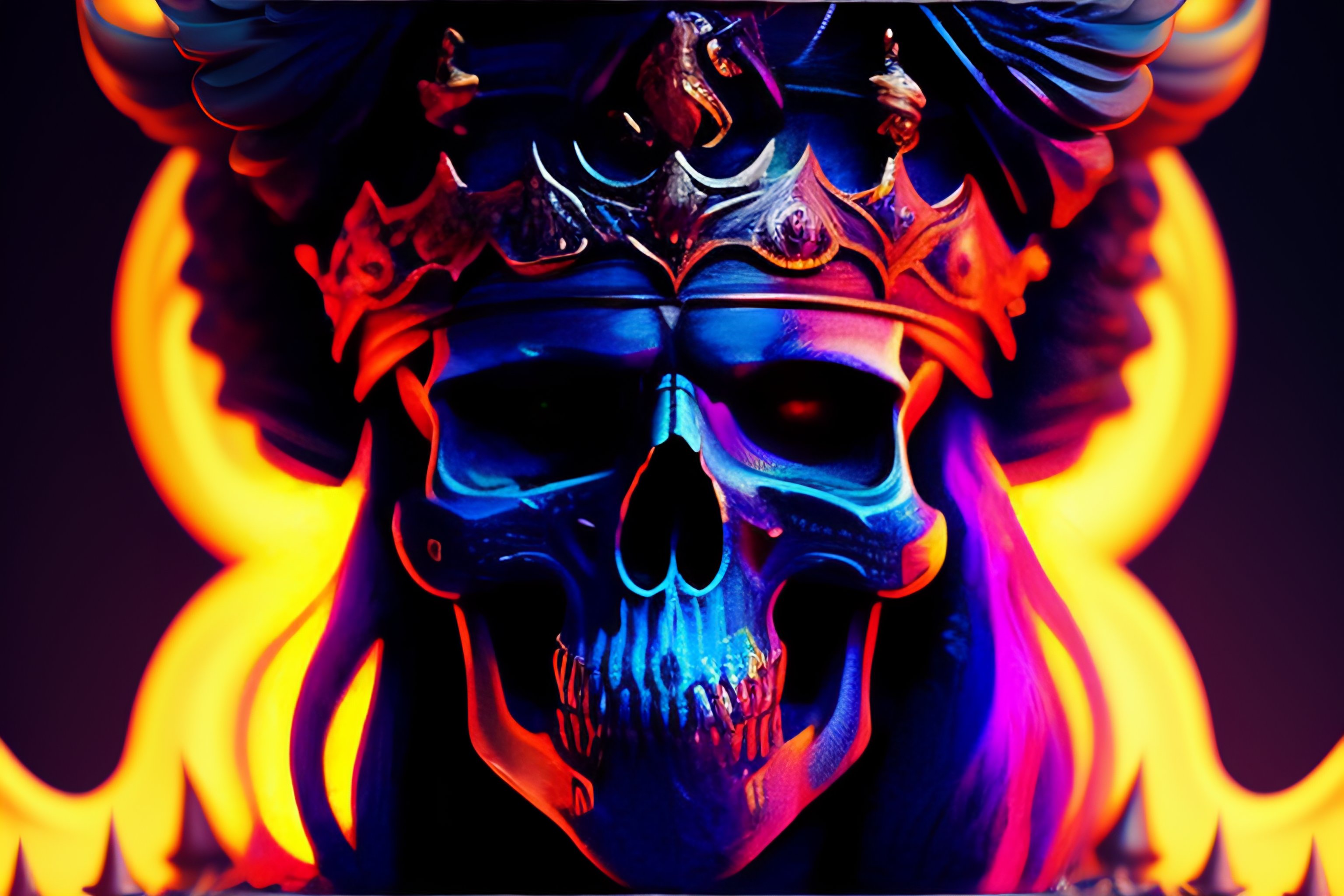 Lexica - Skull demon king concept art portrait by Casey Weldon, Olga ...