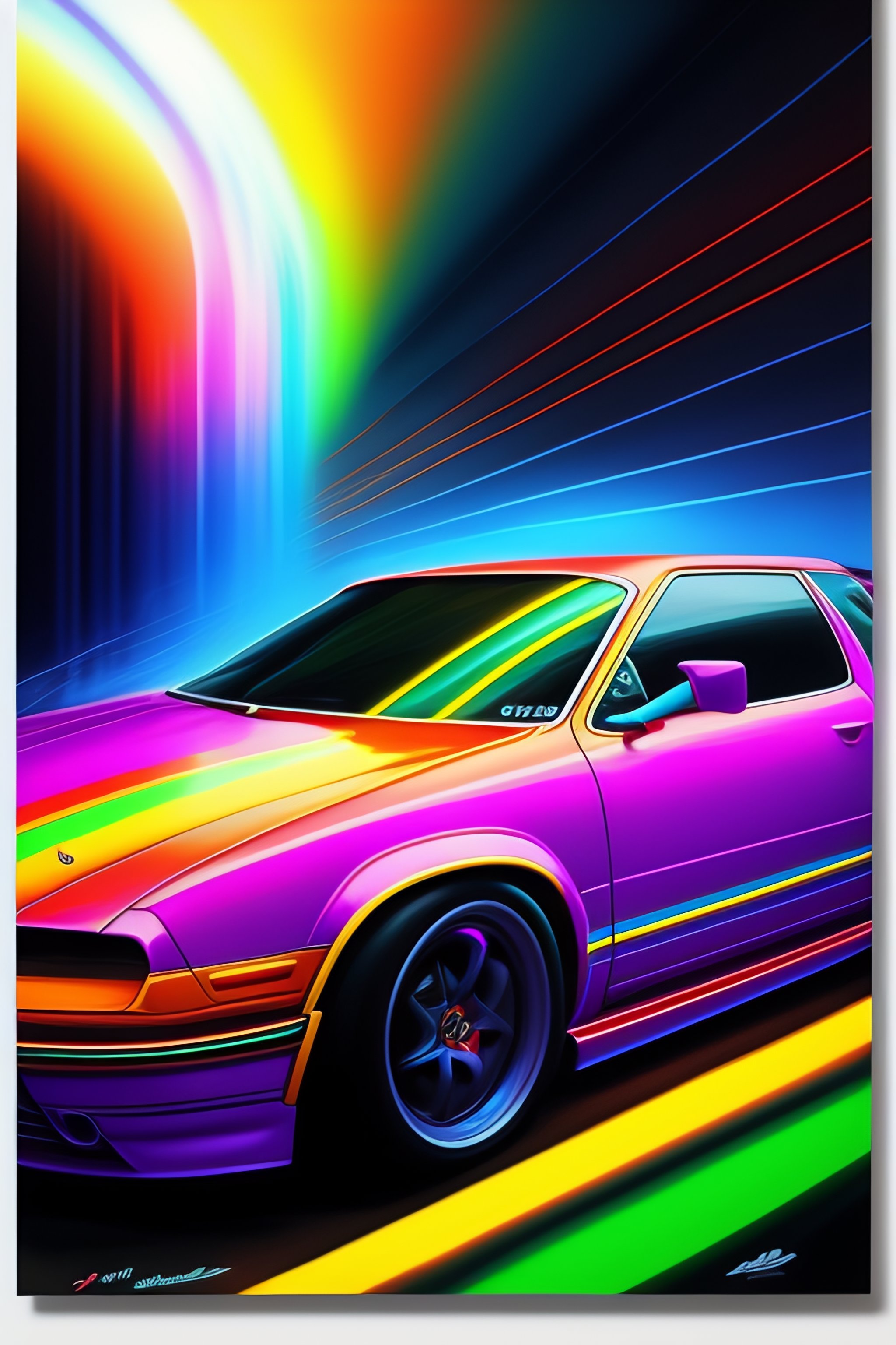 Lexica - Car wash, car in tunnel, water splashes, pop art, party ...