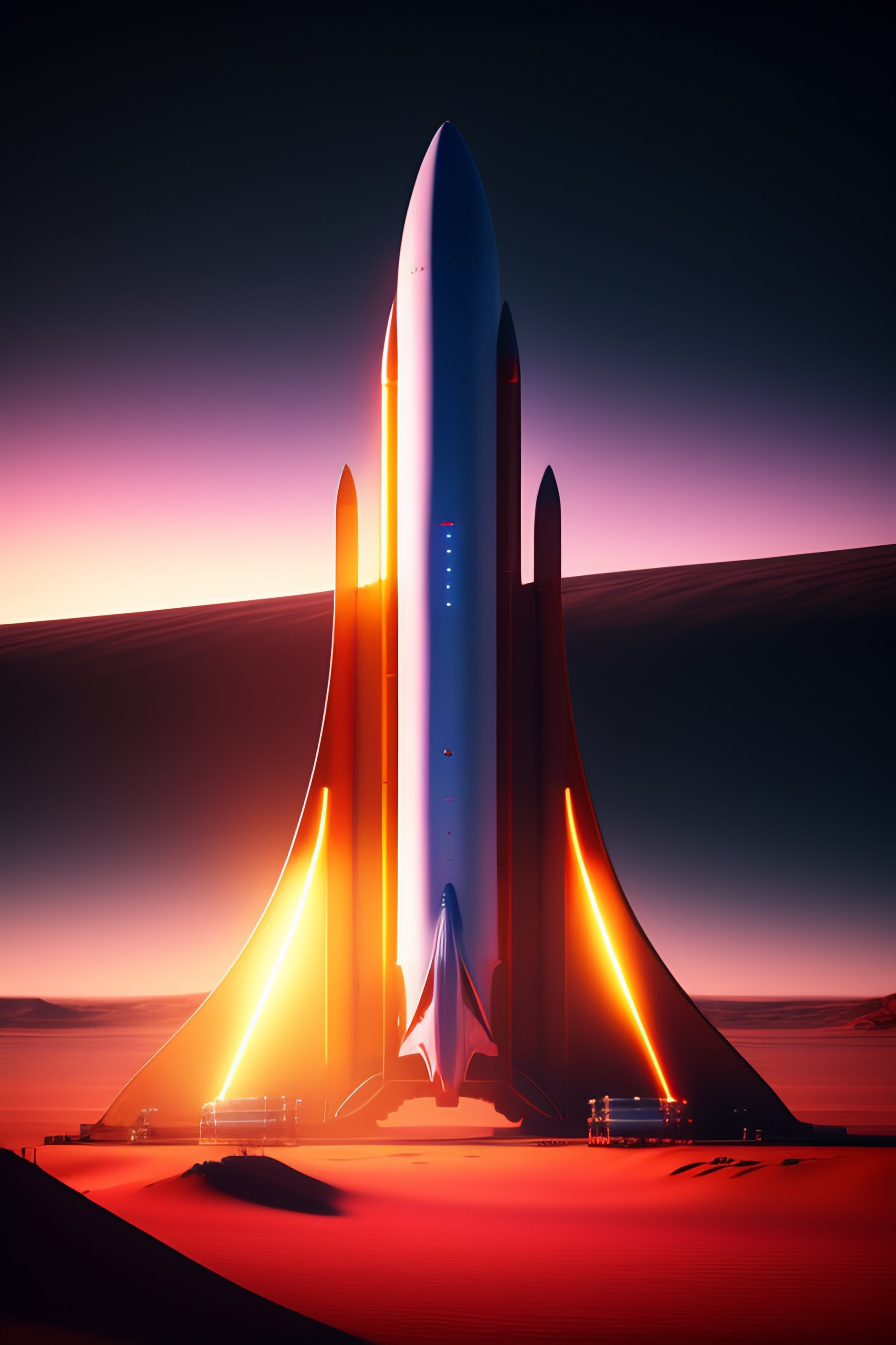 Lexica - 50mm Photograph of SpaceX starship designed by SpaceX landed ...