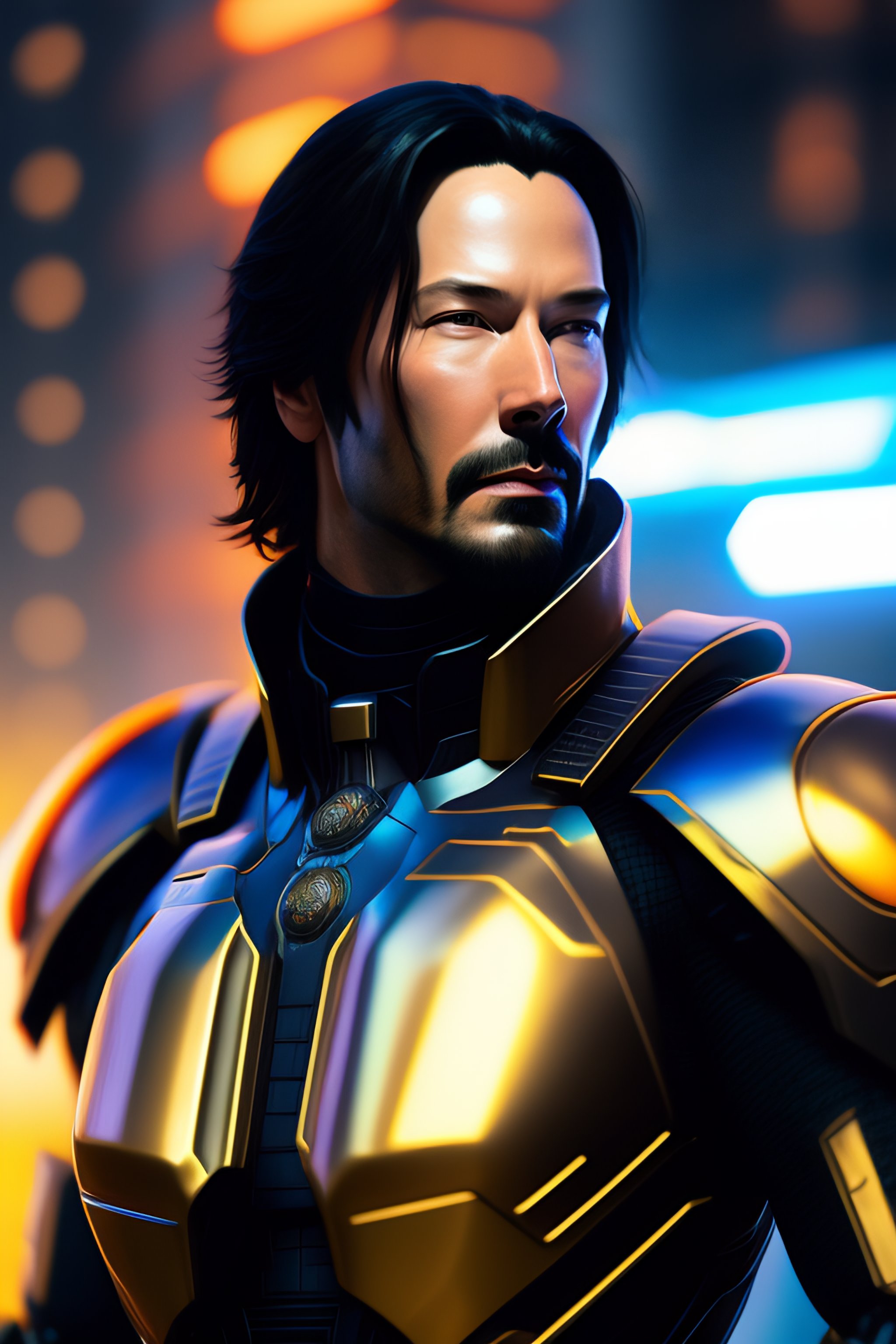 Lexica - A Keanu Reeves, realistic scifi cyberpunk power armor robot ...