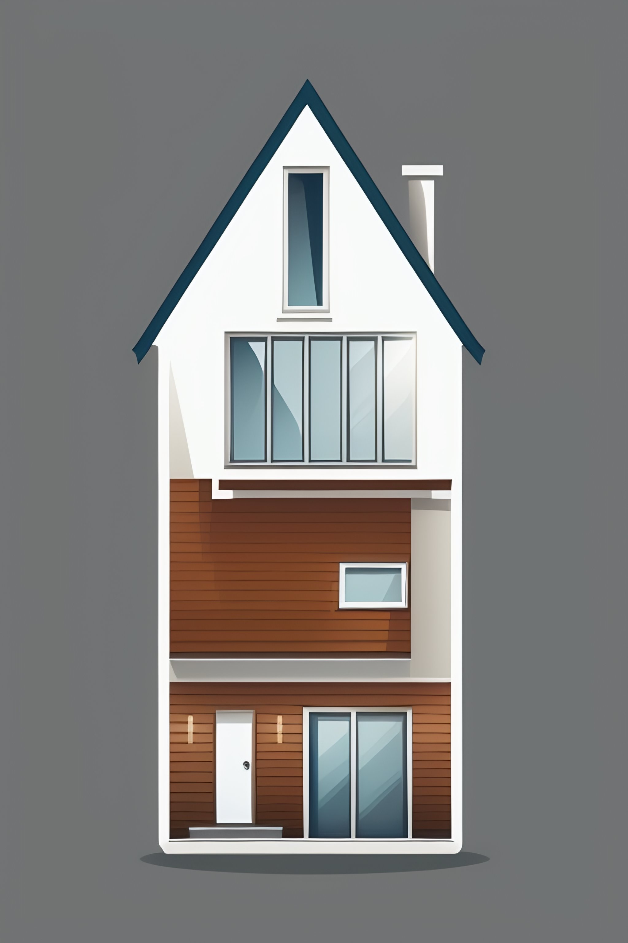 Lexica - House and a building, minimalistic, vectorized logo style