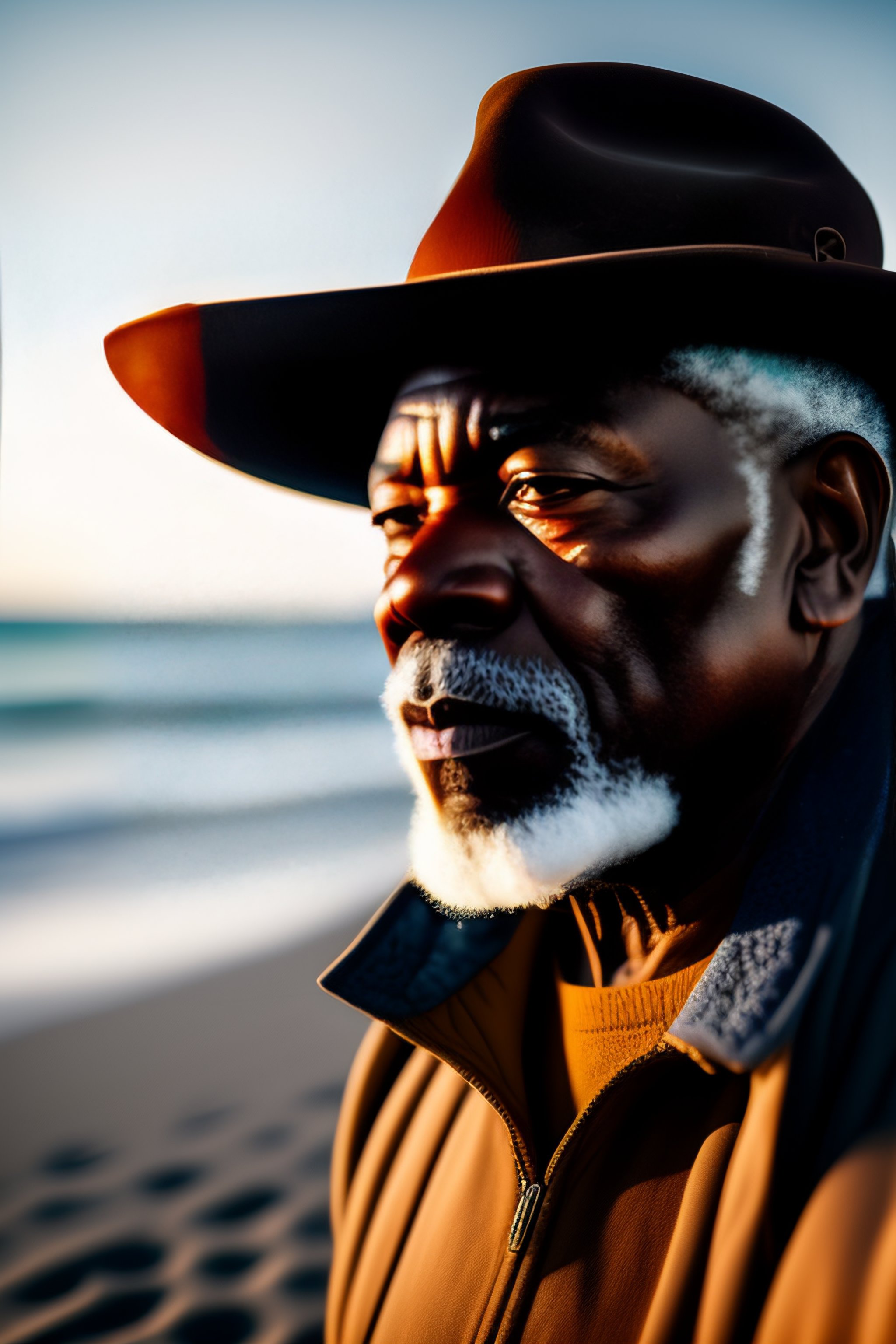 Lexica - Highly detailed portrait of a old black man drink coffee in ...