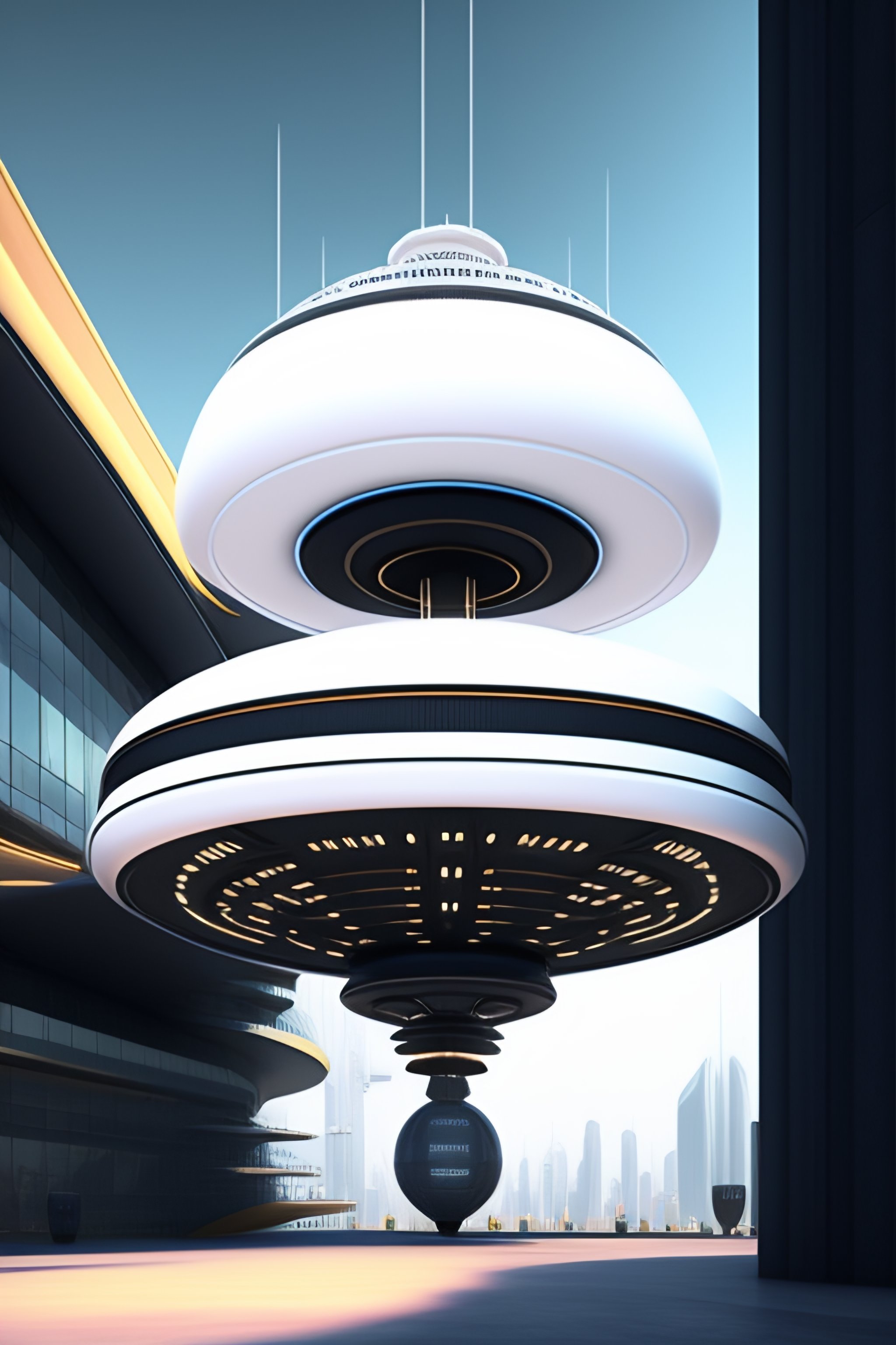 Lexica - A UFO, renderwidth : 8 3 2 height : 1 0 8 8,, cyberpunk, white ...