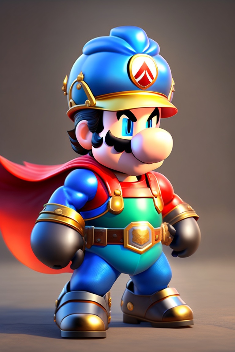 Lexica - Super Mario wearing epic armor
