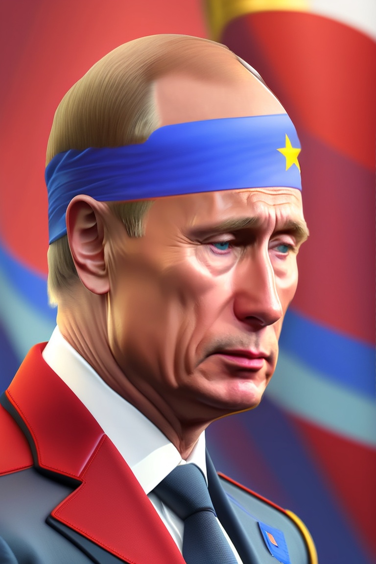 Lexica - The crying Russian President Vladimir Putin, wiping sweat with ...